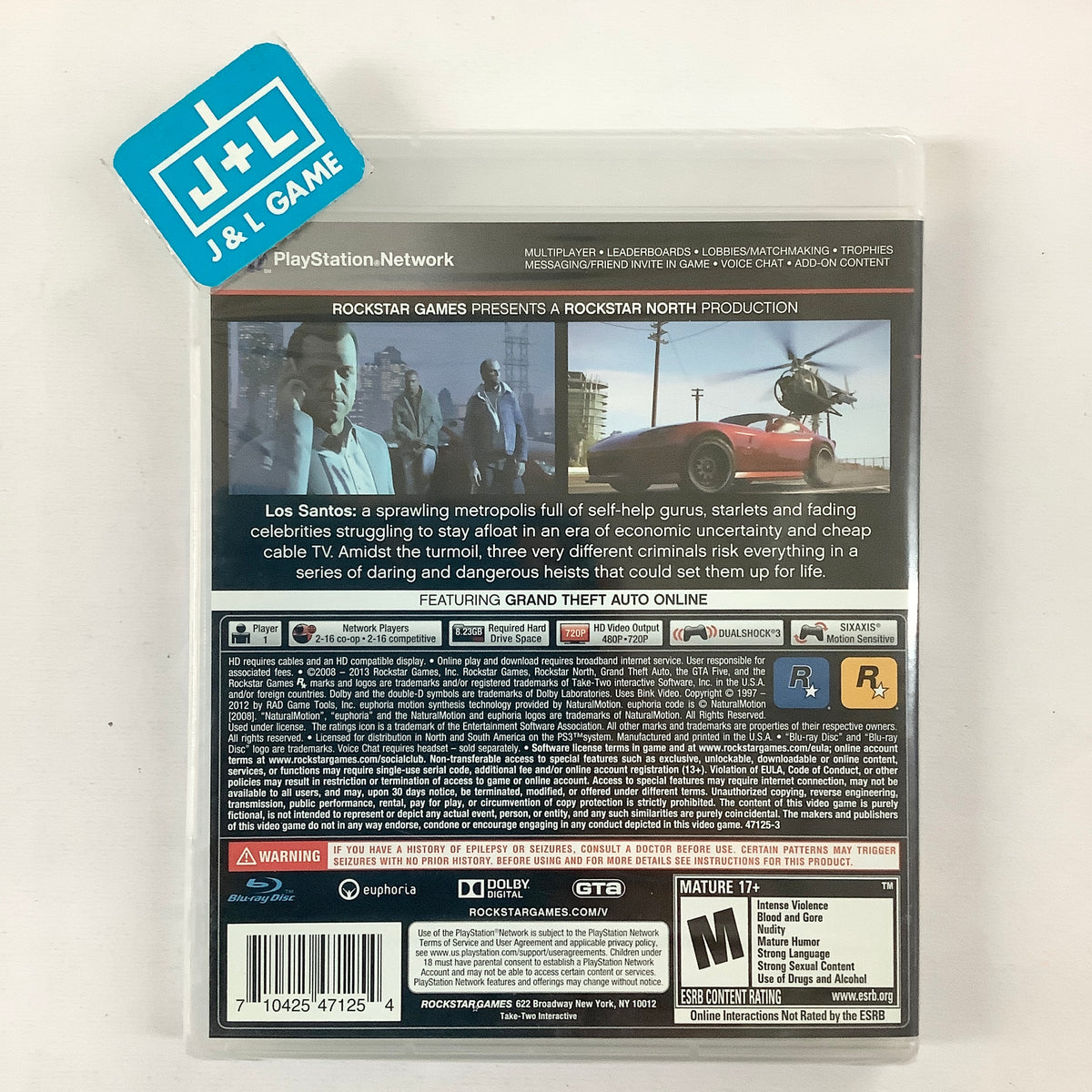 Grand Theft Auto V - (PS3) PlayStation 3 | J&L Game