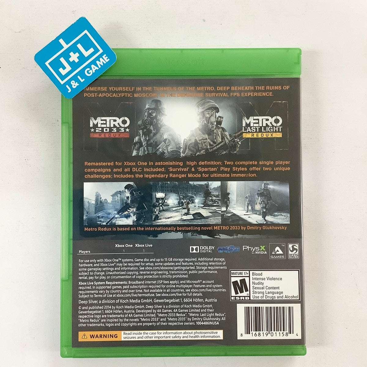 Metro Redux - (XB1) Xbox One [Pre-Owned] | J&L Game