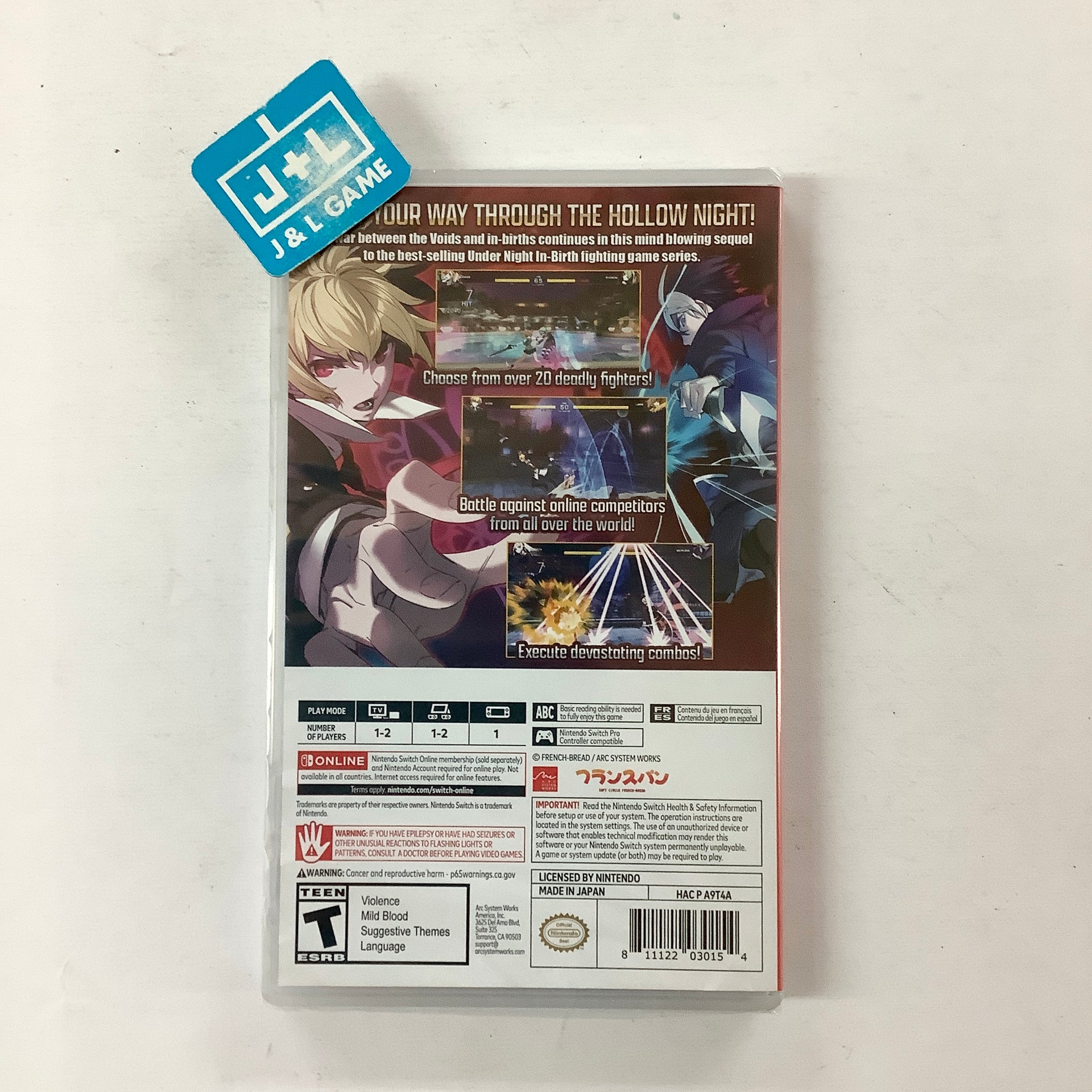 UNDER NIGHT IN-BIRTH II [Sys:Celes] - (NSW) Nintendo Switch | J&L Game