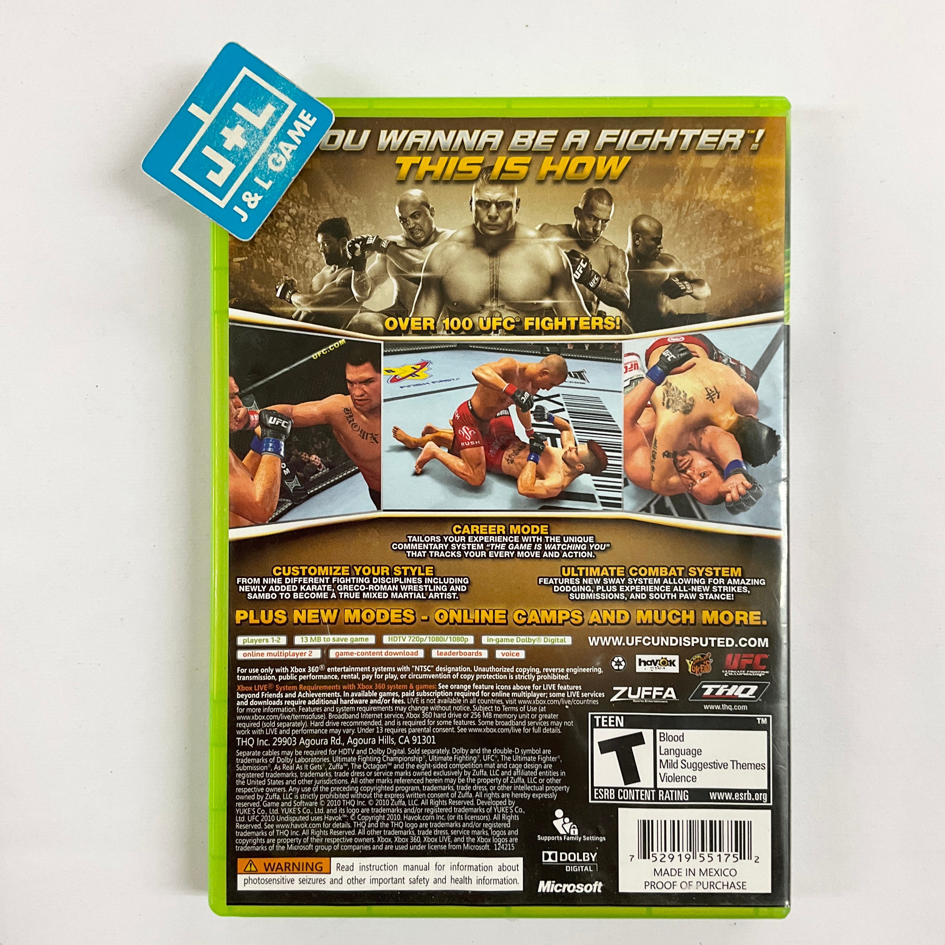 UFC Undisputed 2010 - Xbox 360 [Pre-Owned] | J&L Game