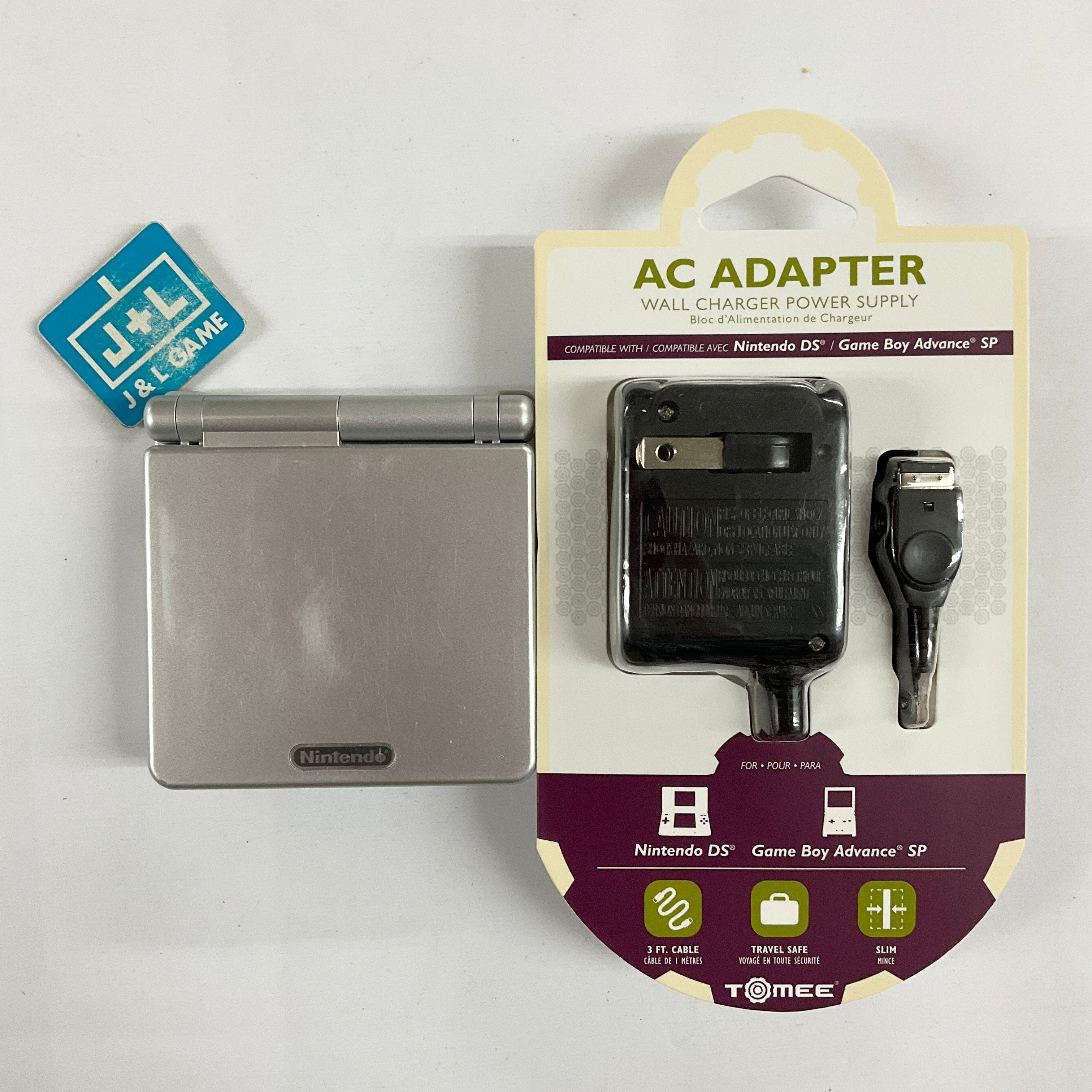 Nintendo Game Boy Advance SP Console AGS-001 (Silver) - (GBA) Game Boy ...