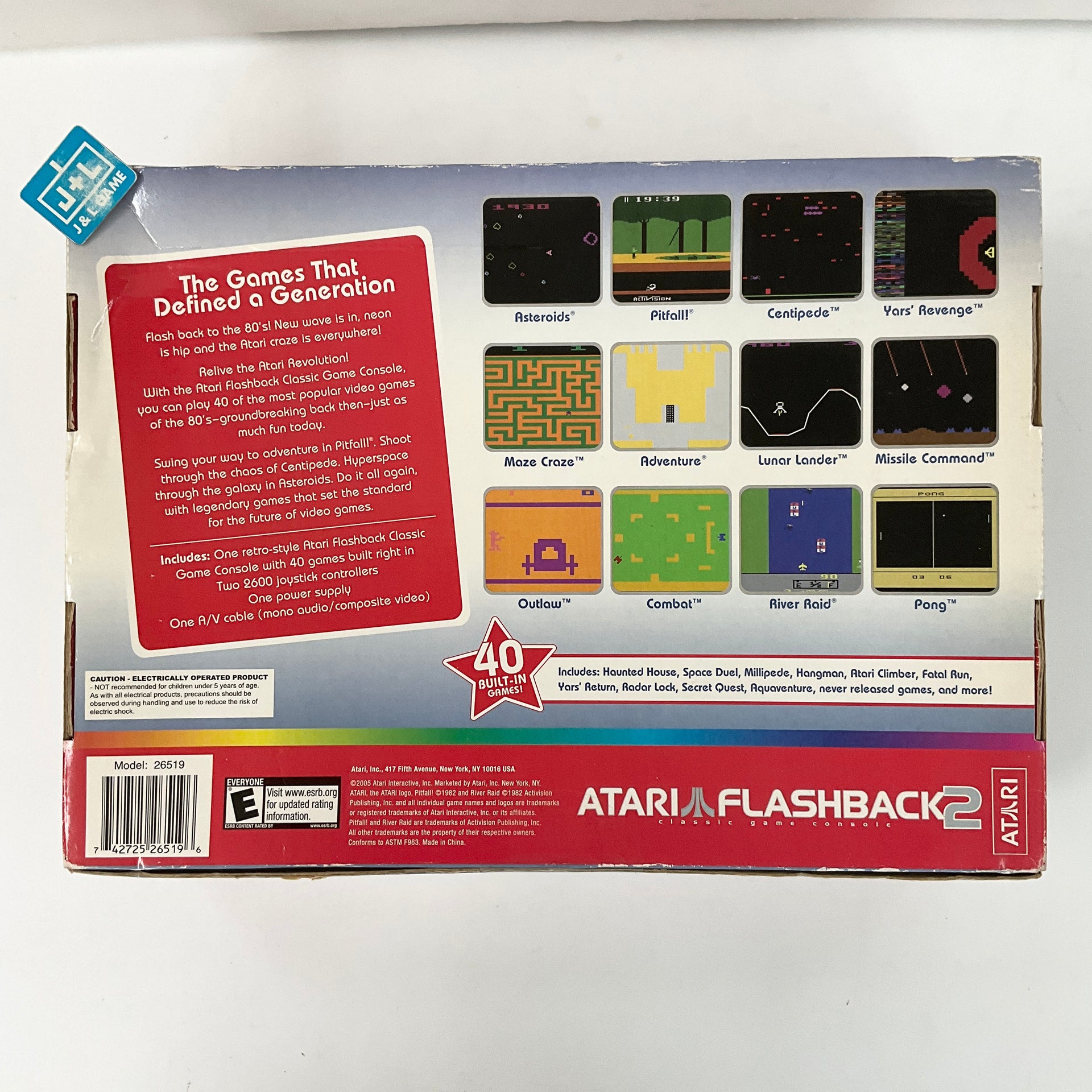Atari Flashback 2 - Atari 2600 | J&L Game