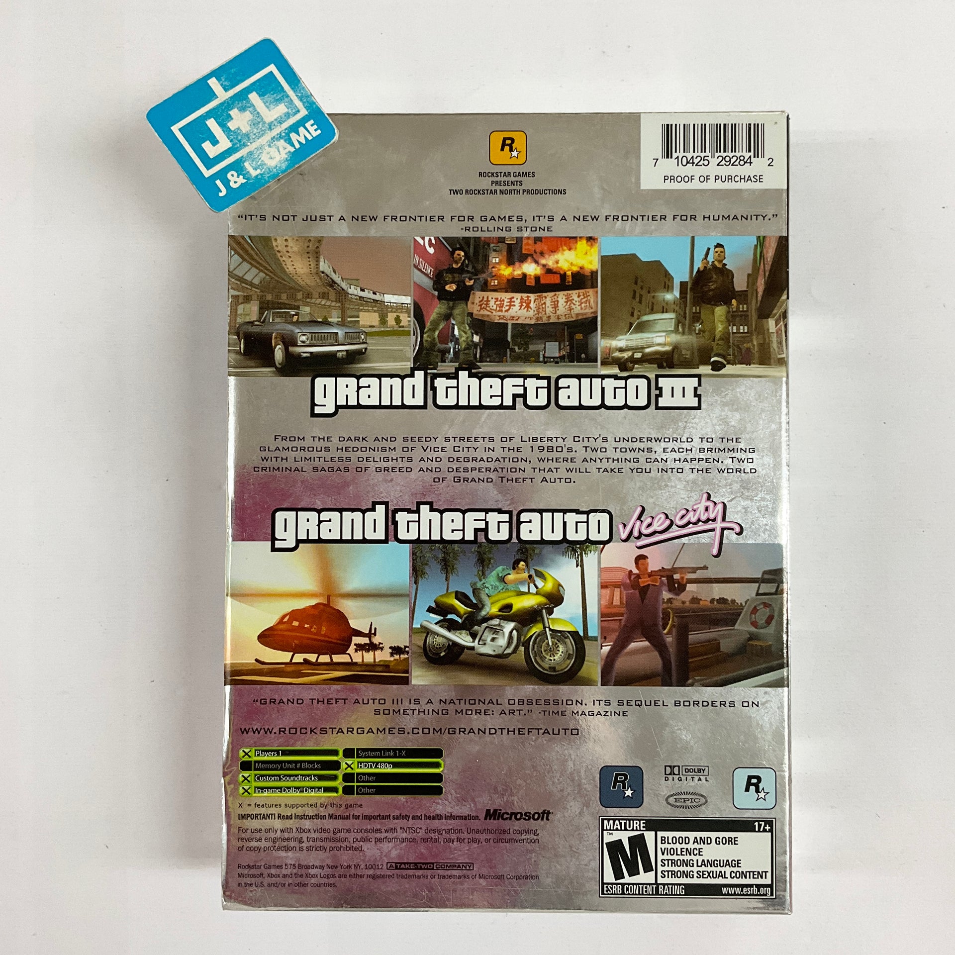 Grand Theft Auto Double Pack - Xbox [Pre-Owned] | J&L Game