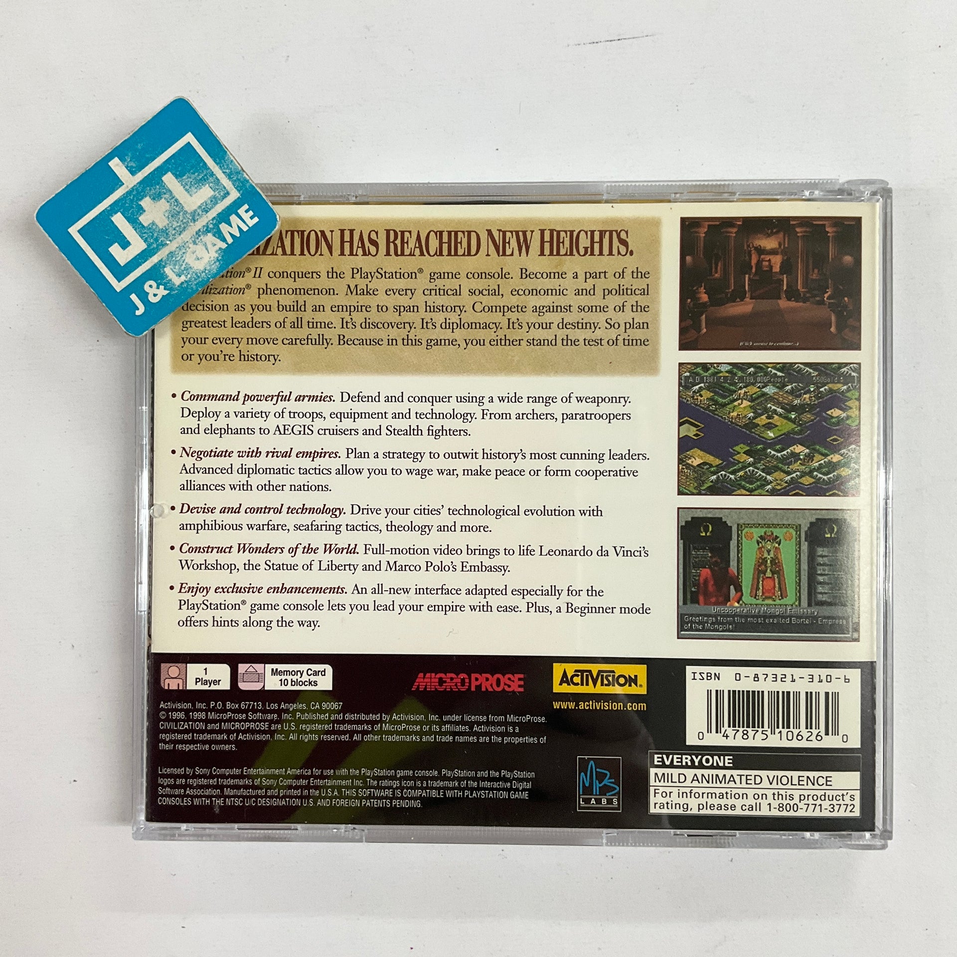 Civilization II - (PS1) PlayStation 1 [Pre-Owned] | J&L Game