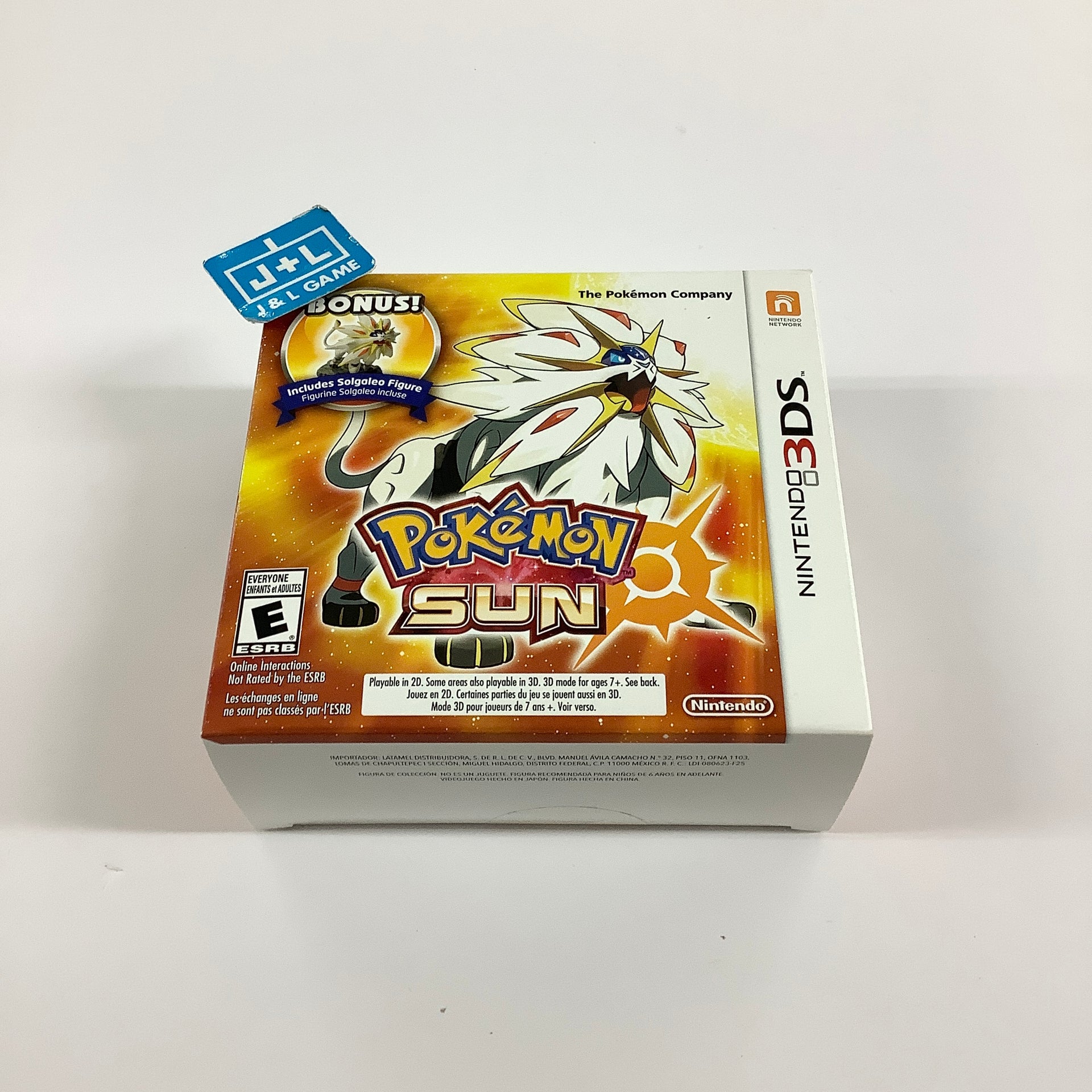 Pokemon Sun (Bonus Solgaleo Figure) - Nintendo 3DS | J&L Game
