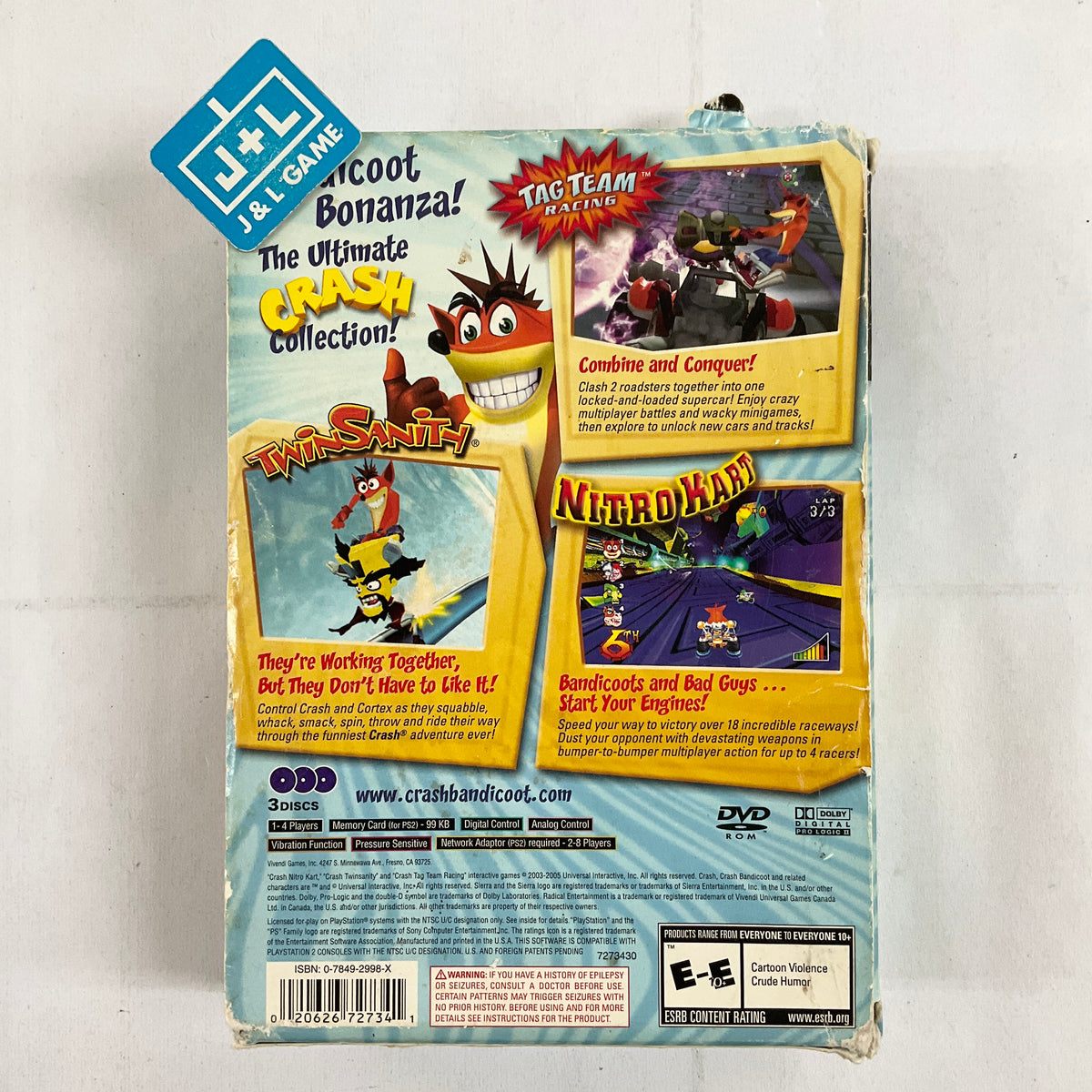 Crash Bandicoot Action Pack - (PS2) PlayStation 2 [Pre-Owned] | J&L Game