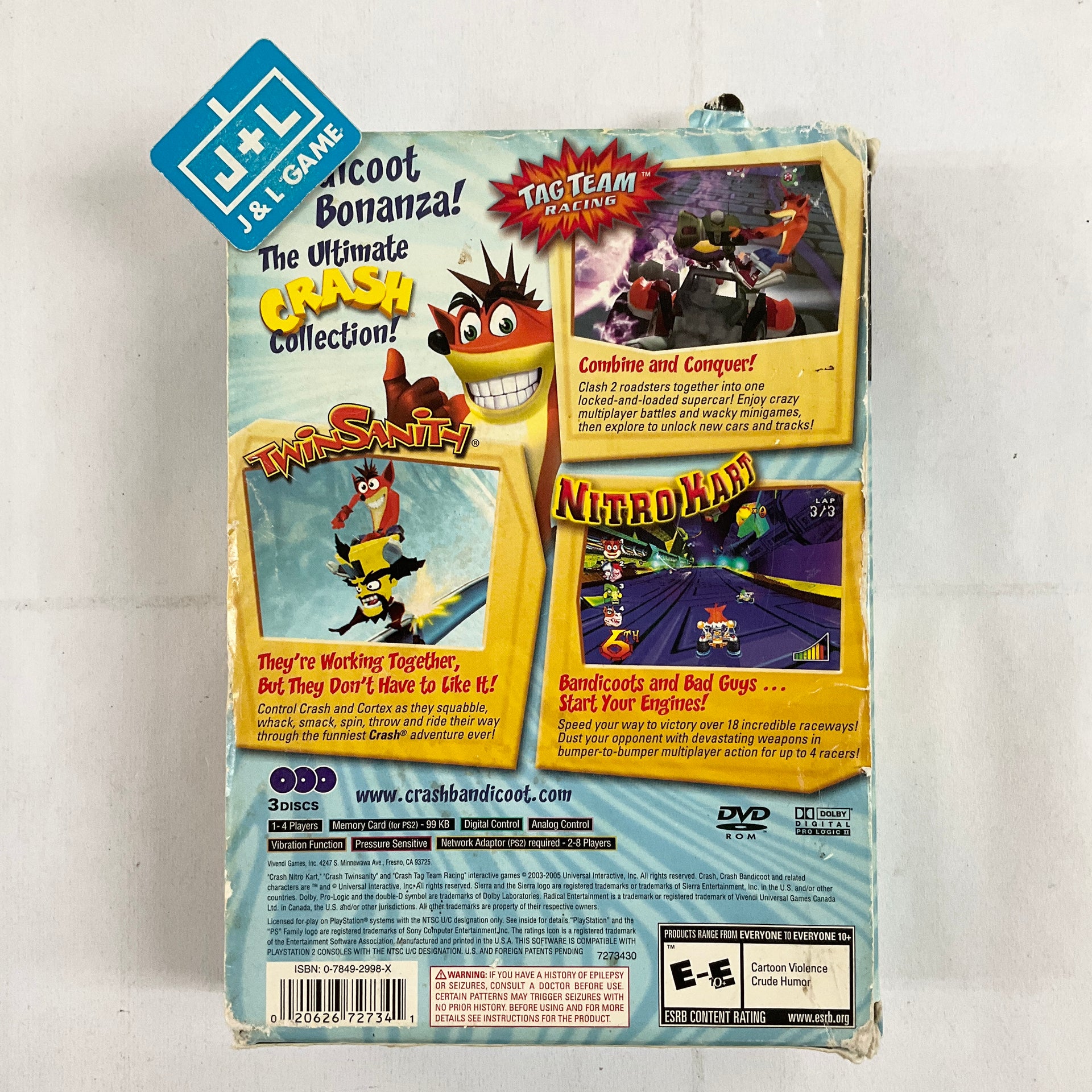 Crash Bandicoot Action Pack - (PS2) PlayStation 2 [Pre-Owned] | J&L Game