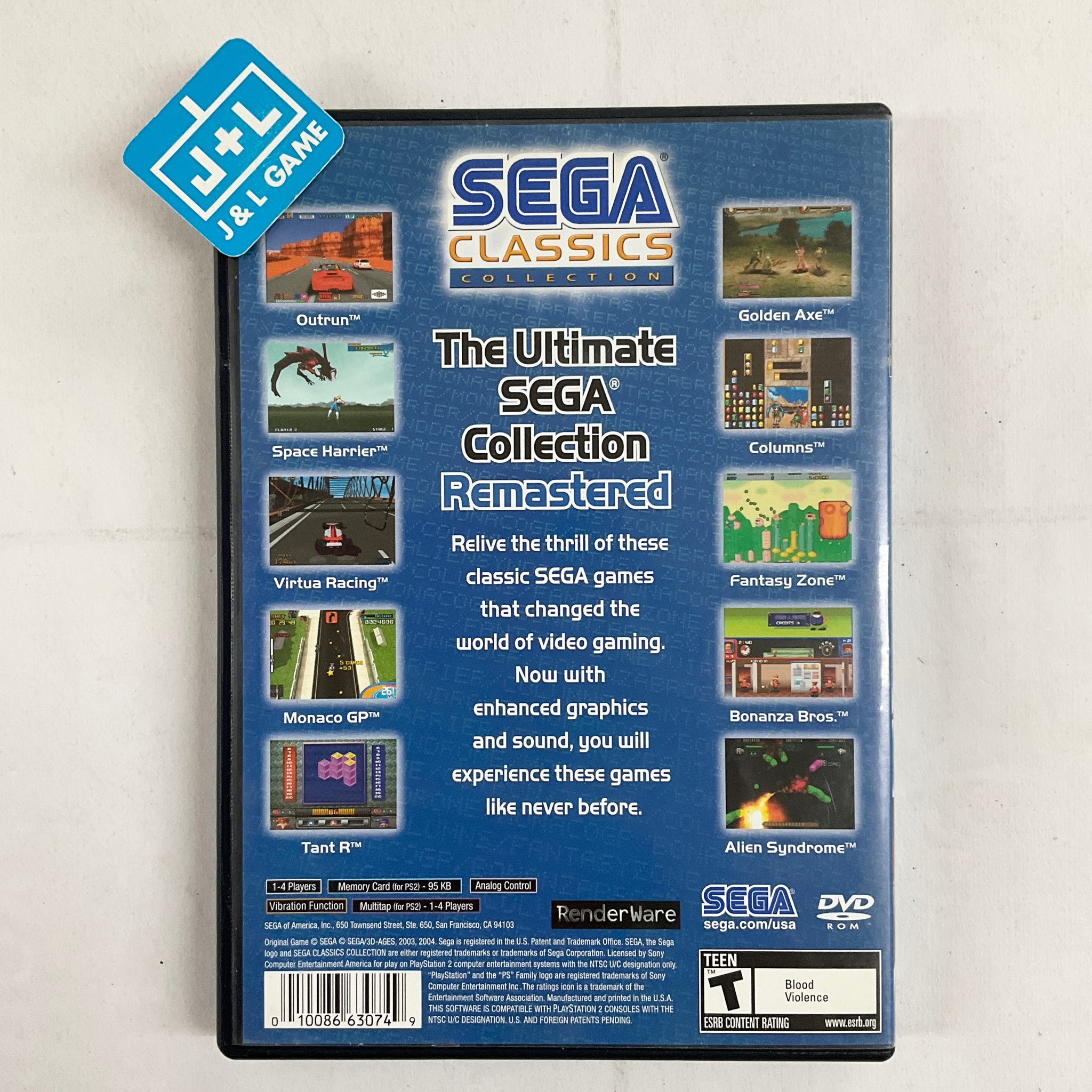 Sega Classics Collection - (PS2) PlayStation 2 [Pre-Owned] – J&L Video ...