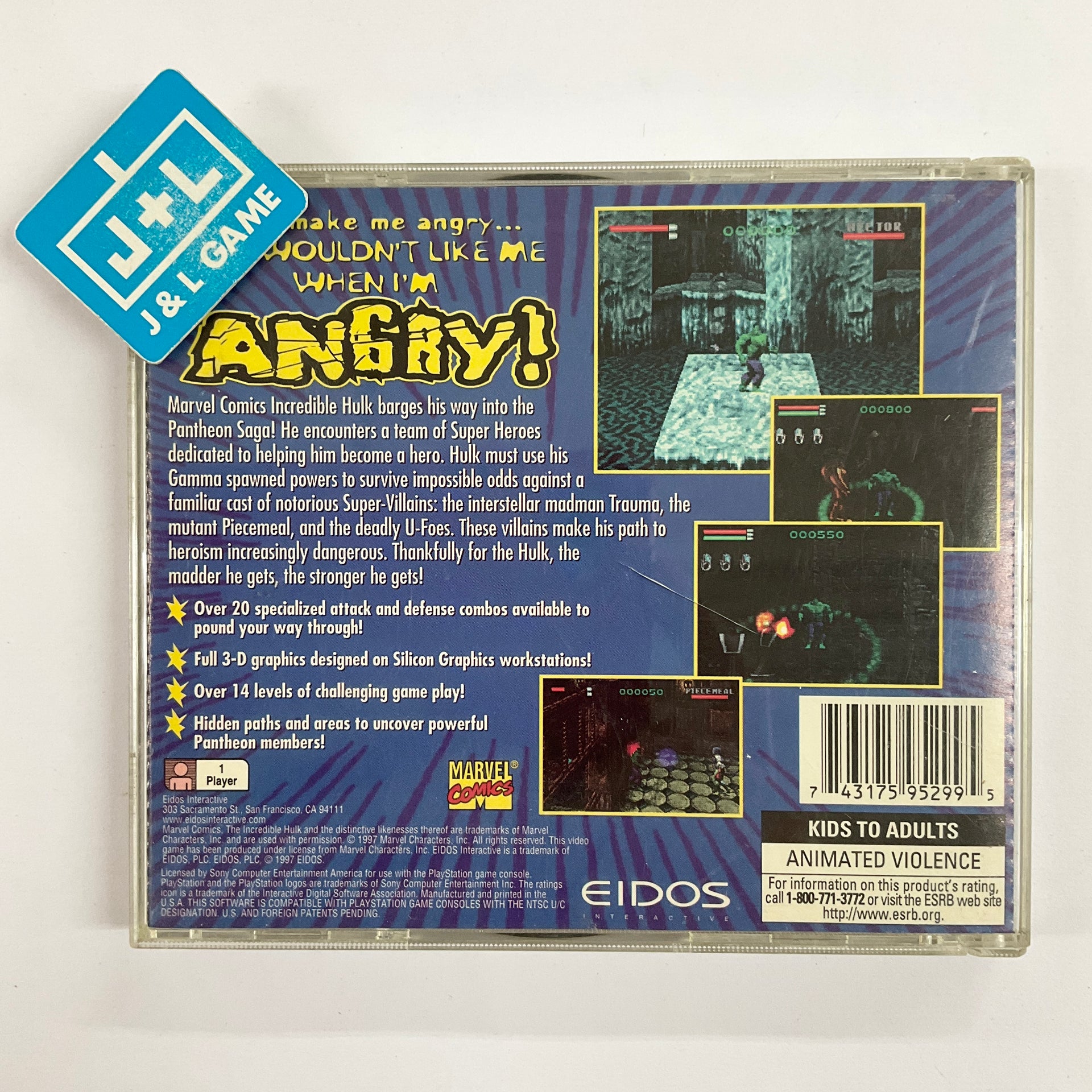 The Incredible Hulk: The Pantheon Saga - (PS1) PlayStation 1 [Pre-Owne ...