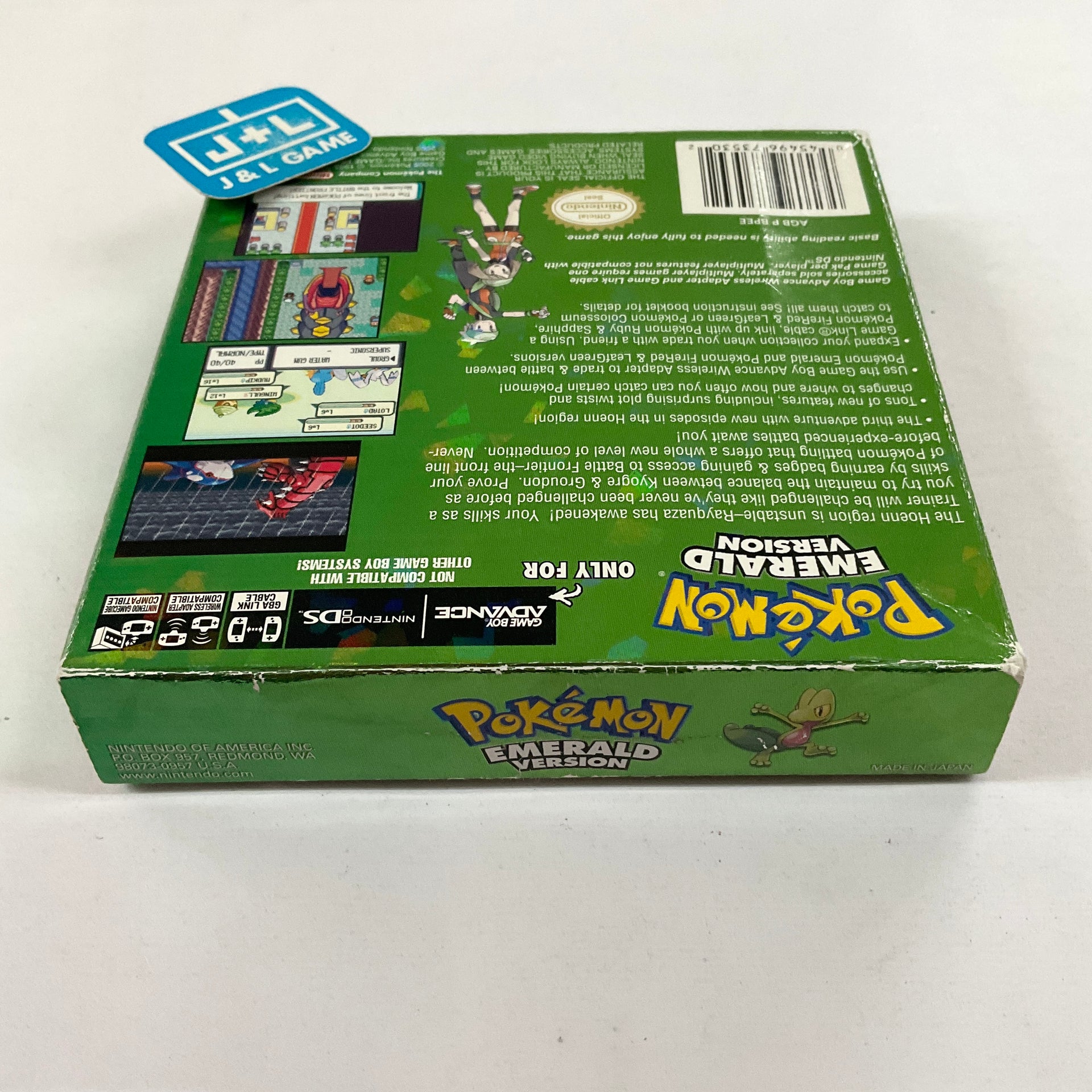 Pokemon Emerald Version - (GBA) Game Boy Advance [Pre-Owned] | J&L Game