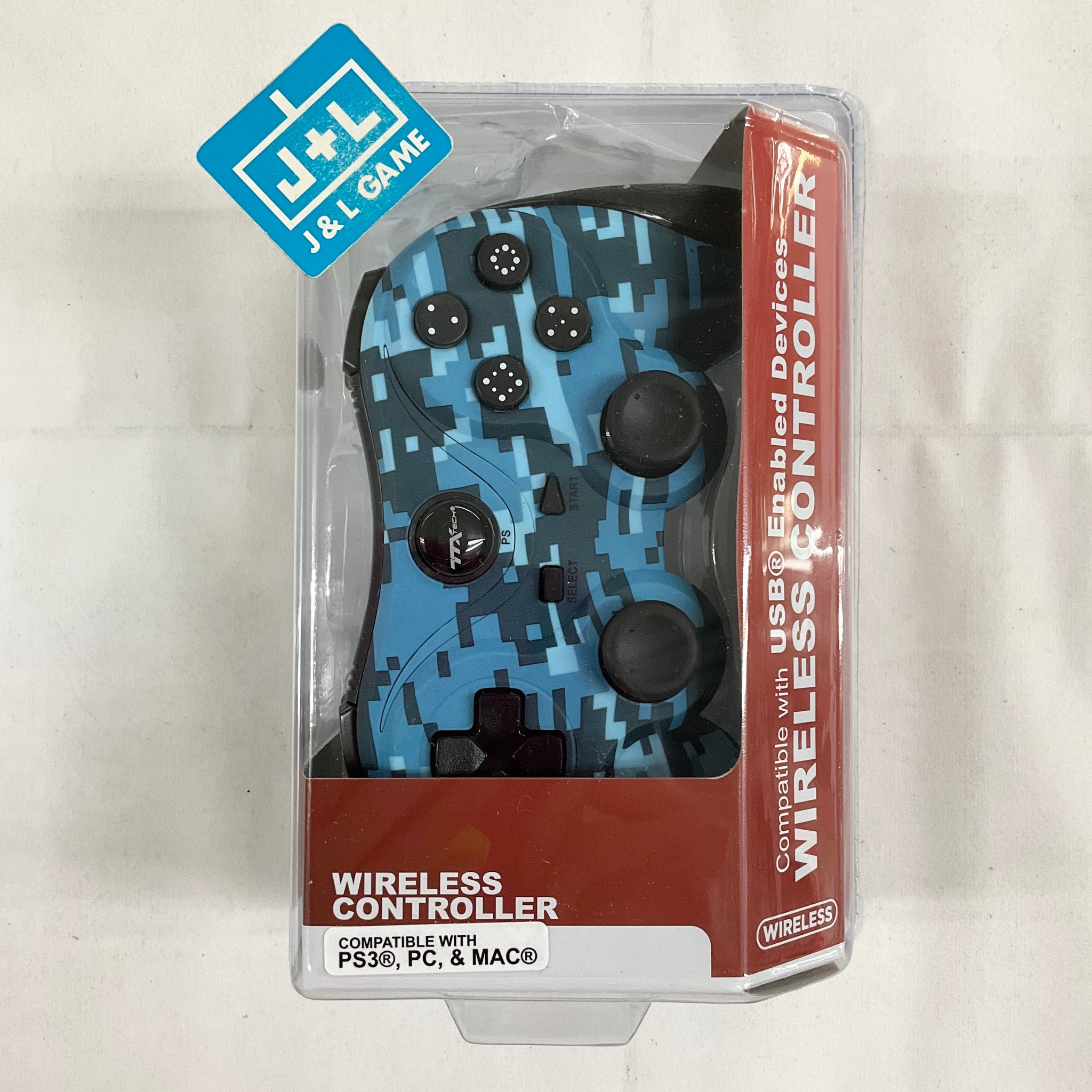 TTX Playstation 3 Universal Wireless Controller (Blue Camo) - (PS3) Pl ...
