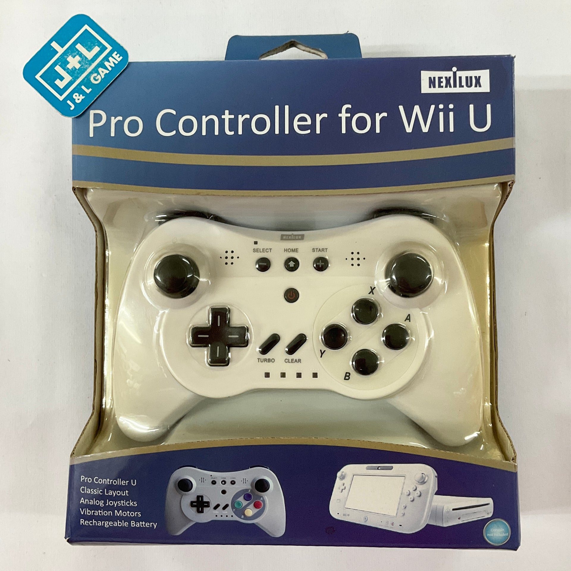 NEXiLUX Wii U Wireless 3-in-1 Classic Pro Controller Gamepad (White ...