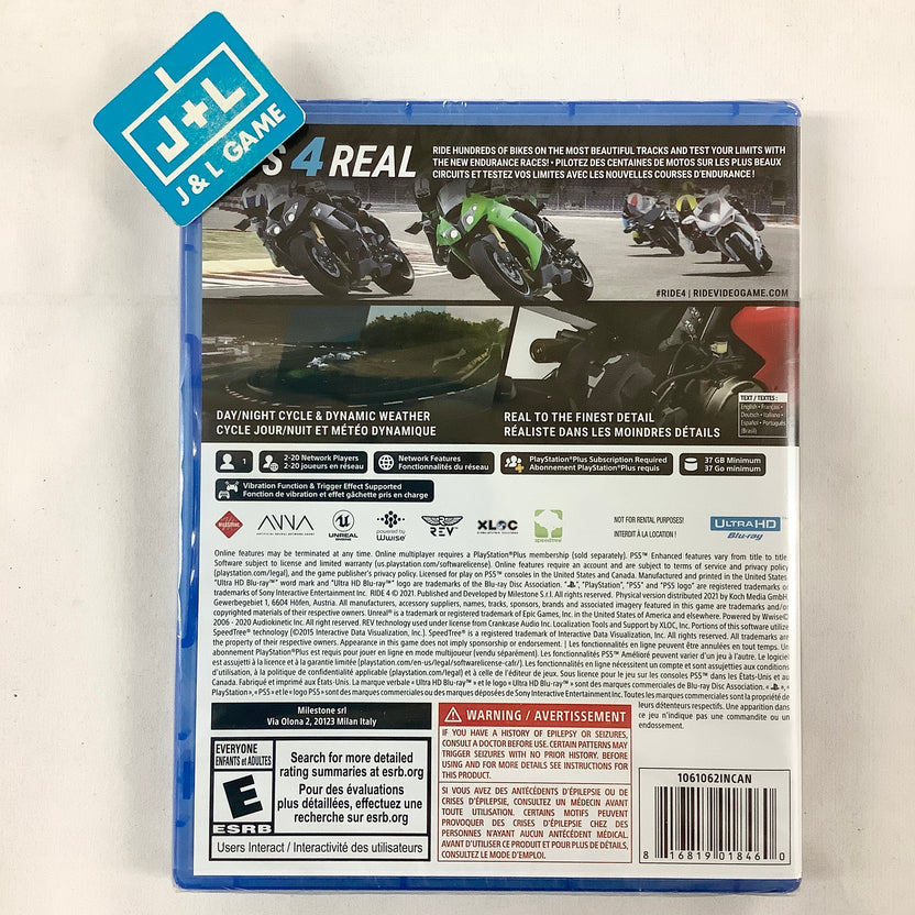 Ride 4 - (PS5) PlayStation 5 | J&L Game