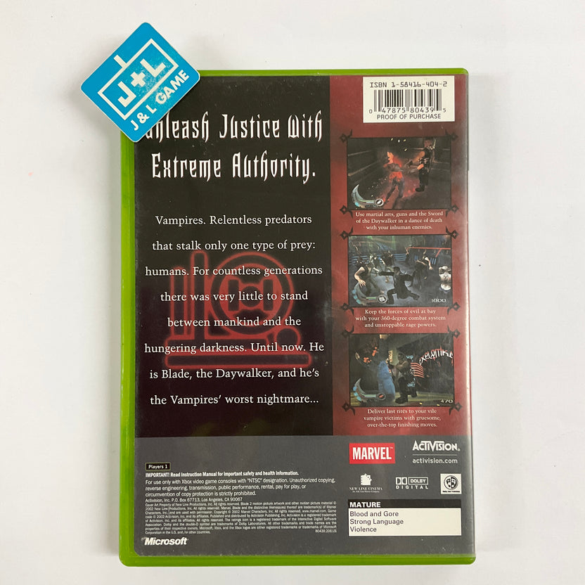 Blade II - (XB) Xbox [Pre-Owned] | J&L Game