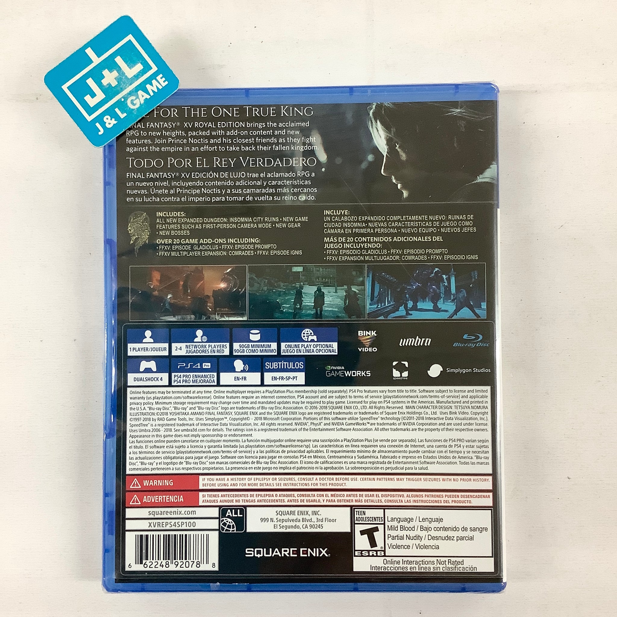 Final Fantasy XV Royal Edition - (PS4) PlayStation 4 – J&L Video Games ...