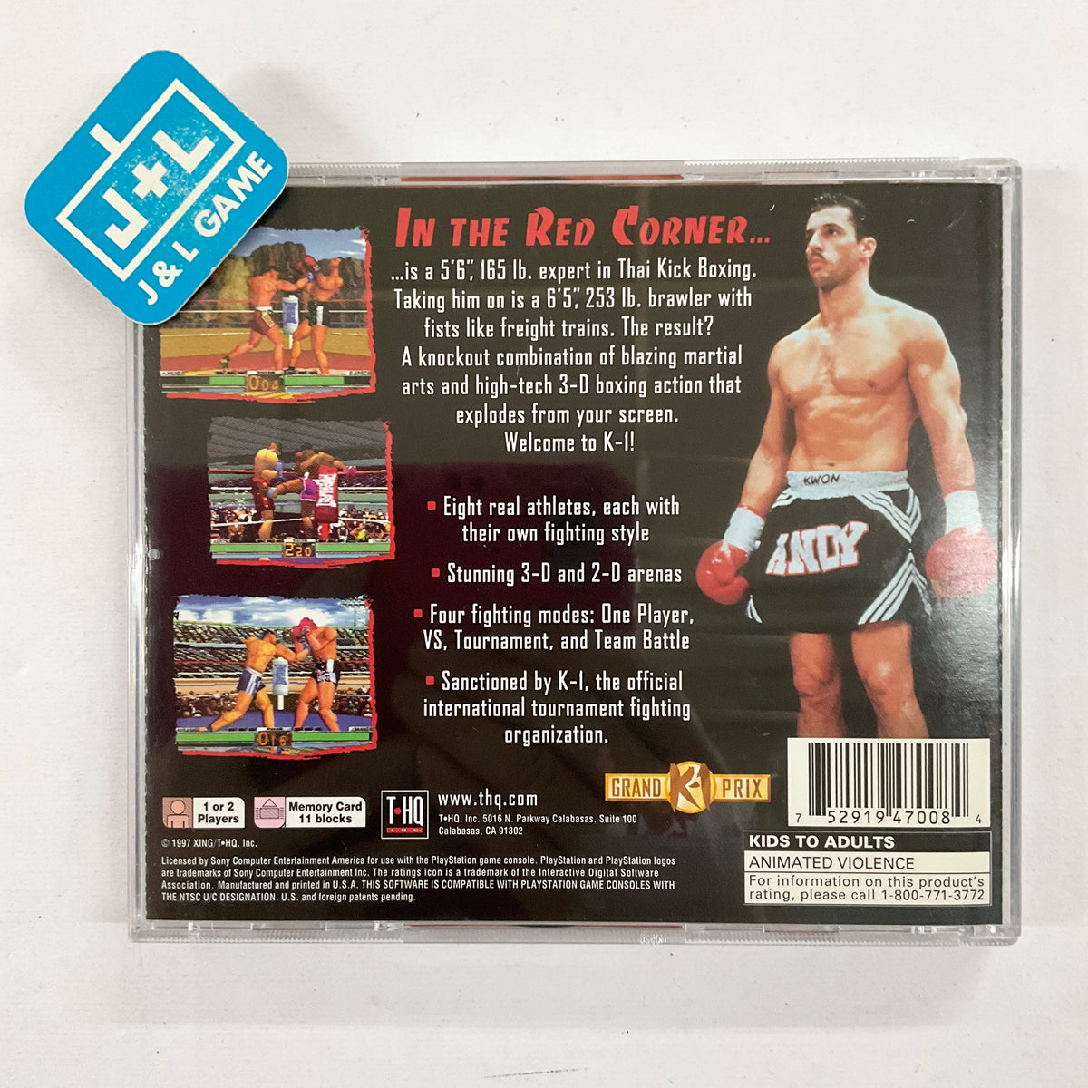 K-1 The Arena Fighters - (PS1) PlayStation 1 [Pre-Owned] | J&L Game