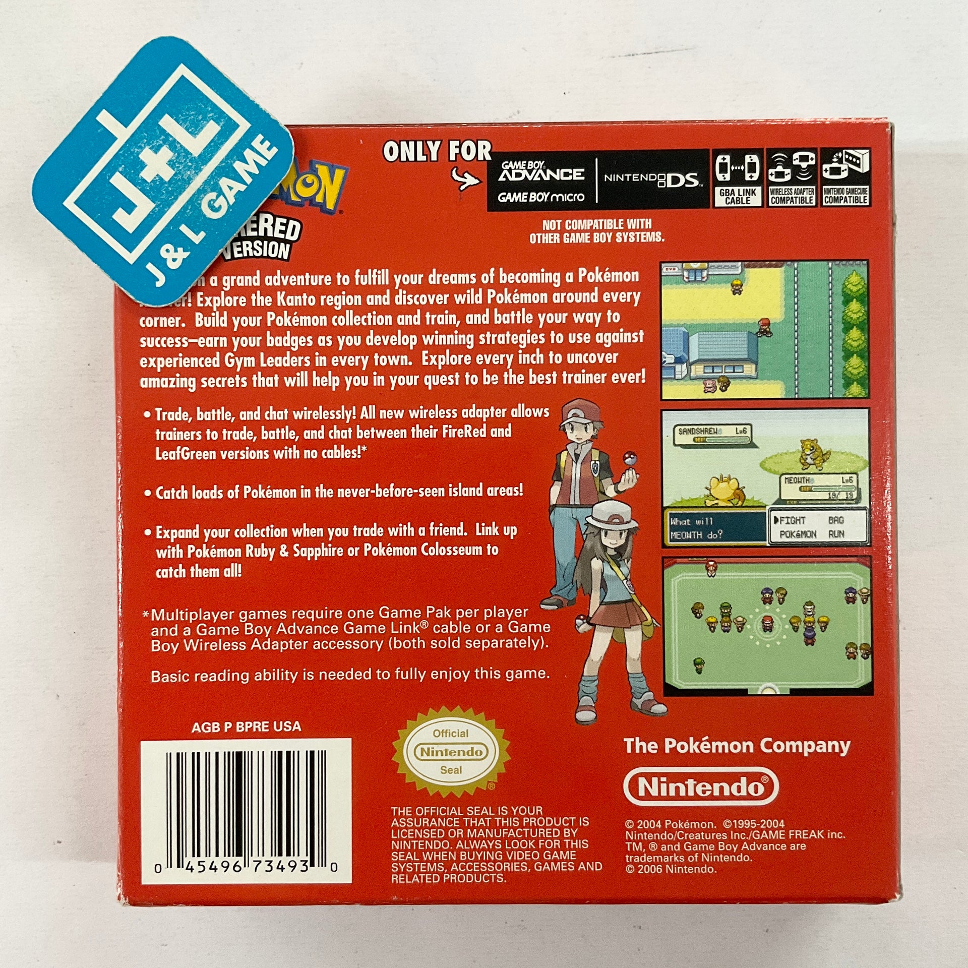 Pokemon FireRed Version (Player's Choice) - (GBA) Game Boy Advance [Pr ...
