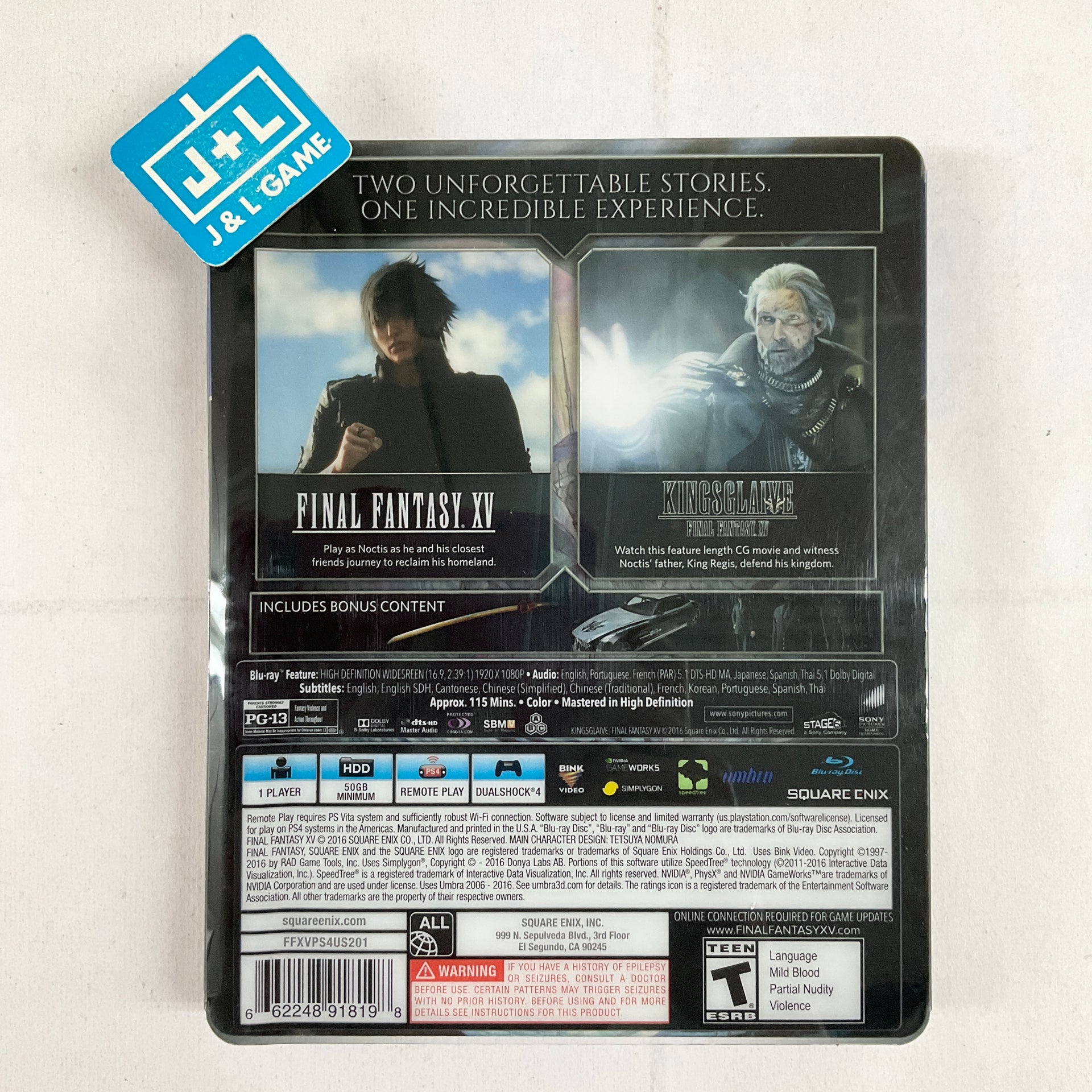 Final Fantasy XV (Deluxe Edition) - (PS4) PlayStation 4 [Pre-Owned] | J ...