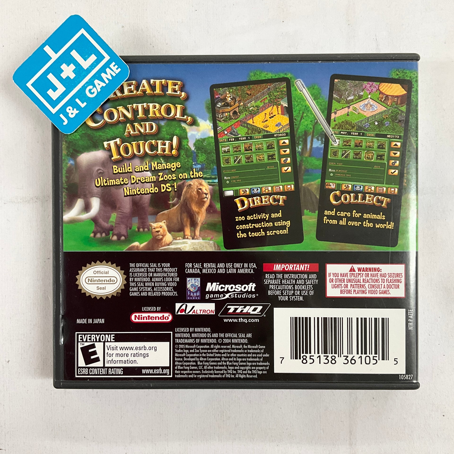 Zoo Tycoon DS - (NDS) Nintendo DS [Pre-Owned] | J&L Game