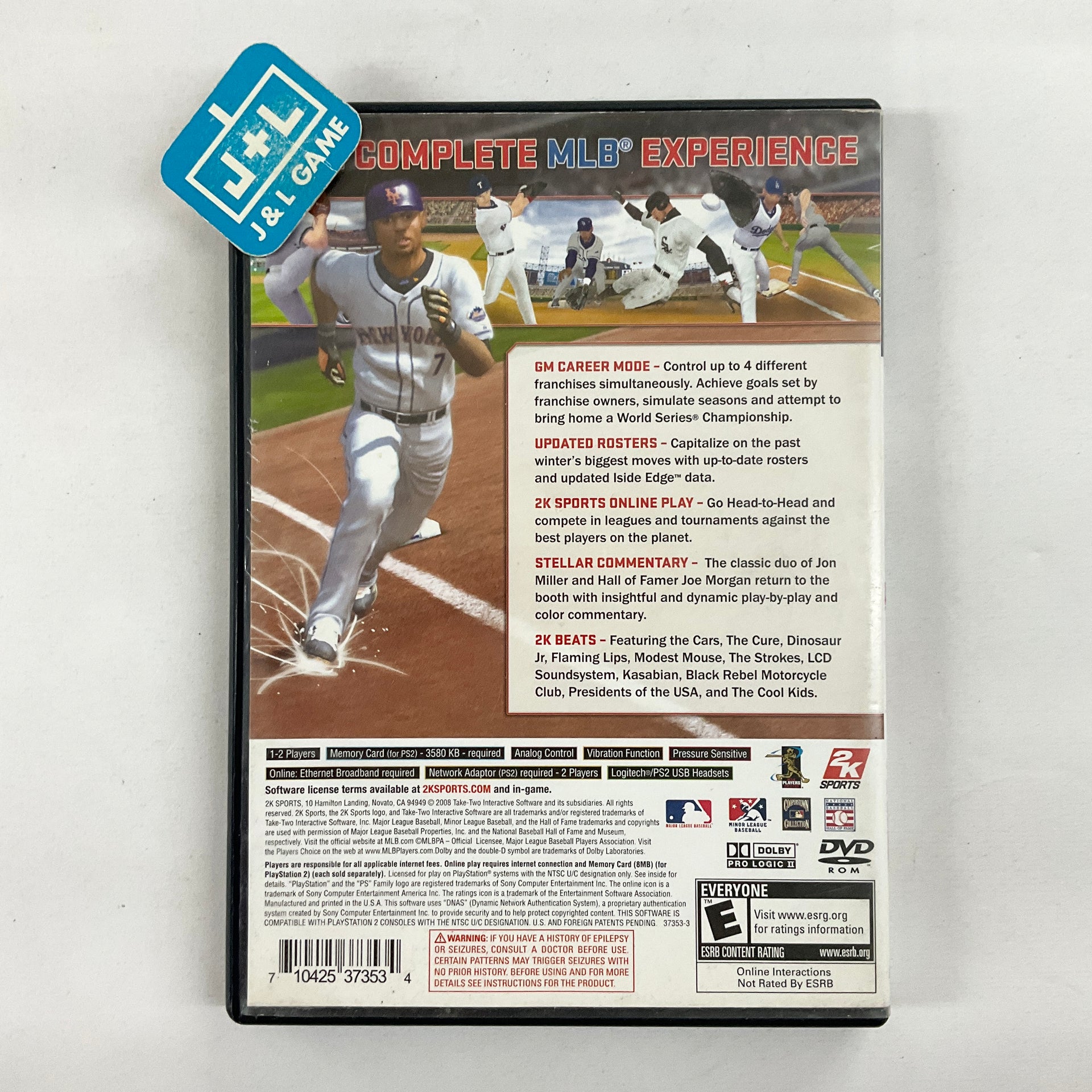 Major League Baseball 2K8 - (PS2) PlayStation 2 [Pre-Owned] | J&L Game