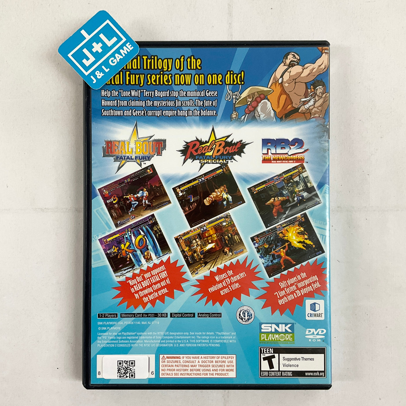 Fatal Fury: Battle Archives Volume 2 - (PS2) PlayStation 2 [Pre-Owned] | J&L Game