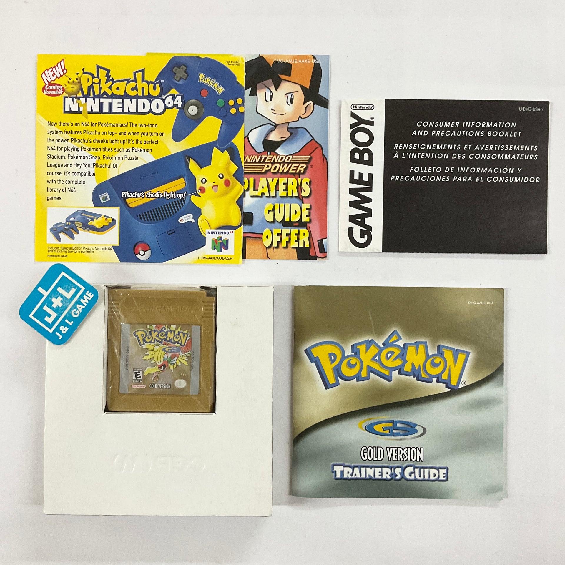 Pokemon Gold Version - (GBC) Game Boy Color [Pre-Owned] | J&L Game