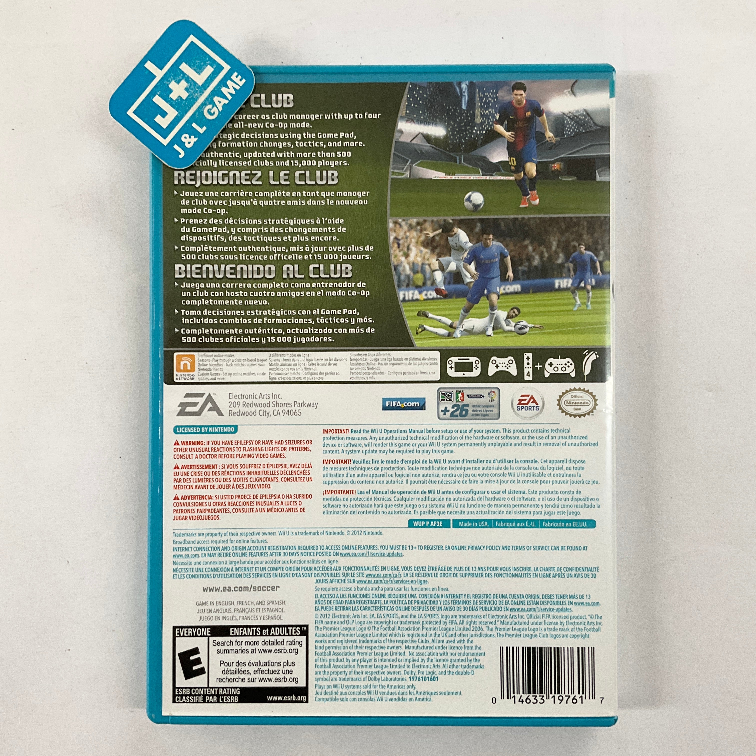 FIFA Soccer 13 Nintendo Wii U Pre Owned