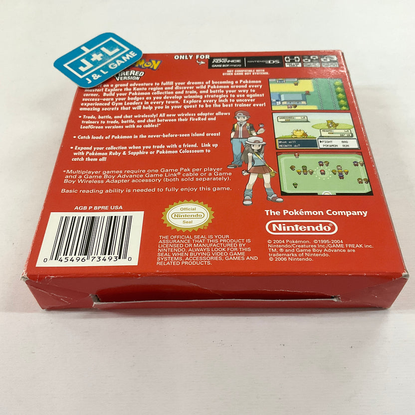 Pokemon FireRed Version (Player's Choice) - (GBA) Game Boy Advance [Pr ...
