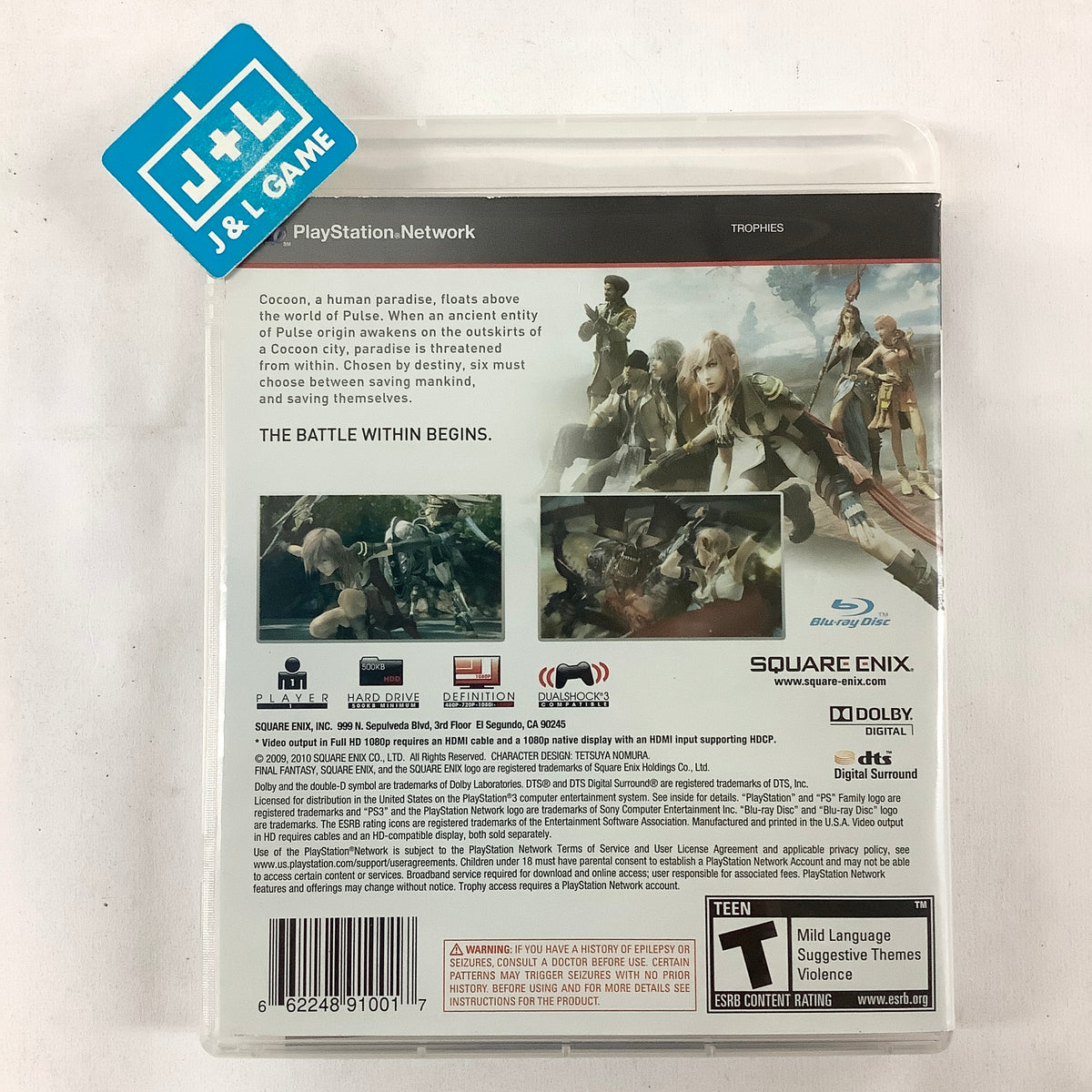 Final Fantasy XIII - (PS3) PlayStation 3 [Pre-Owned] | J&L Game