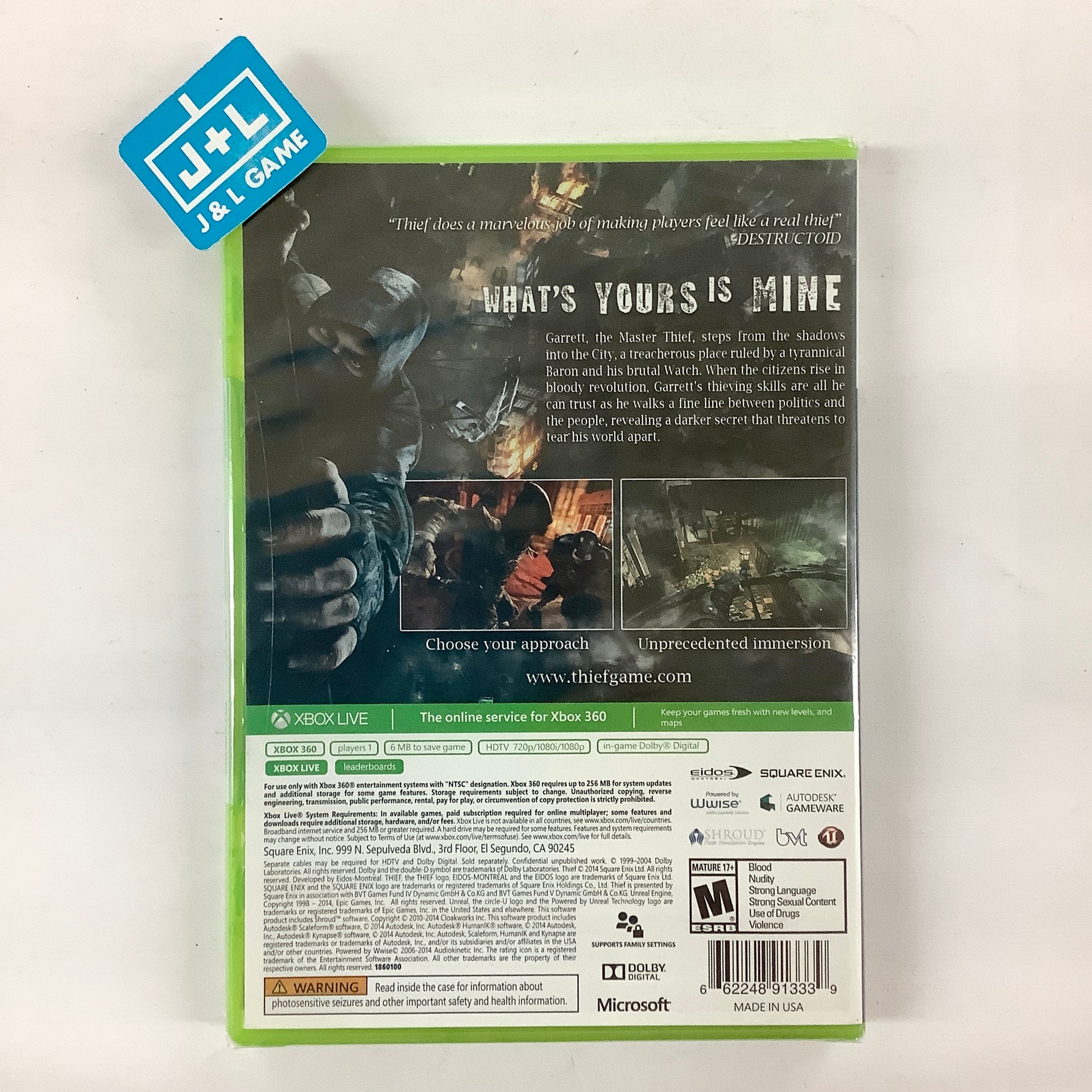 Thief - Xbox 360 | J&L Game