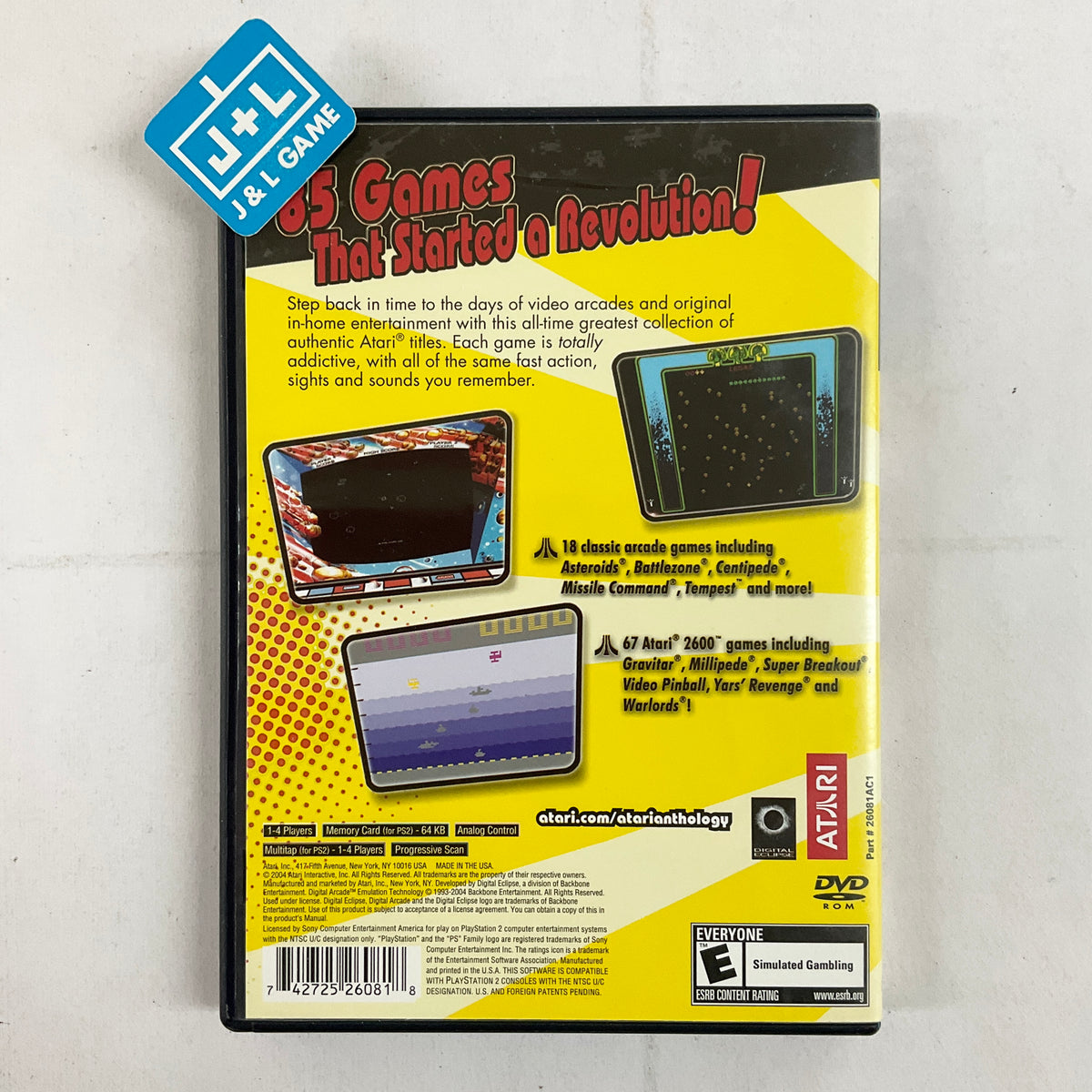 Atari Anthology - (PS2) PlayStation 2 [Pre-Owned] | J&L Game