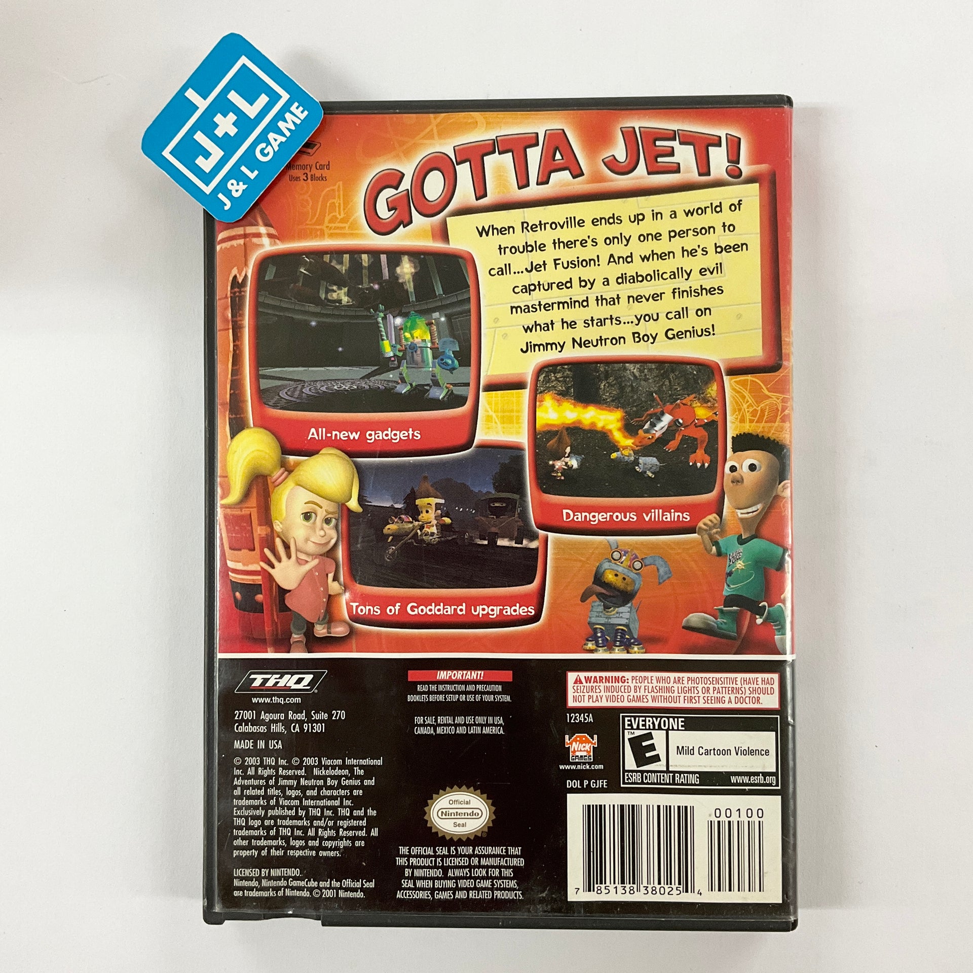 The Adventures of Jimmy Neutron Boy Genius: Jet Fusion - (GC) GameCube ...