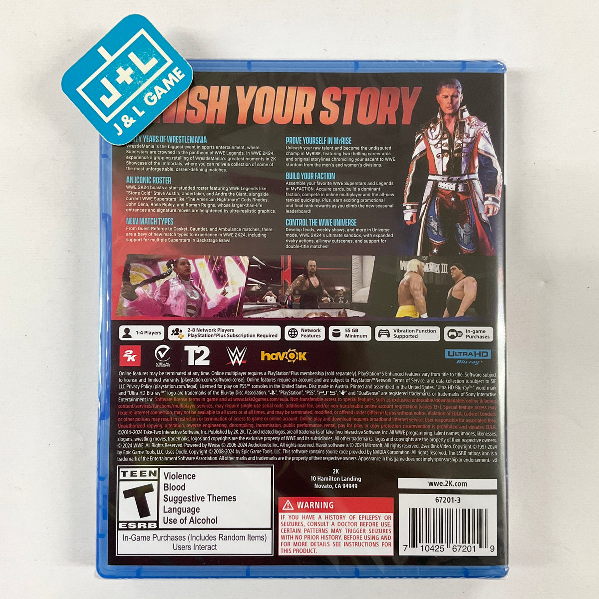 WWE 2K24 - (PS5) PlayStation 5 | J&L Game