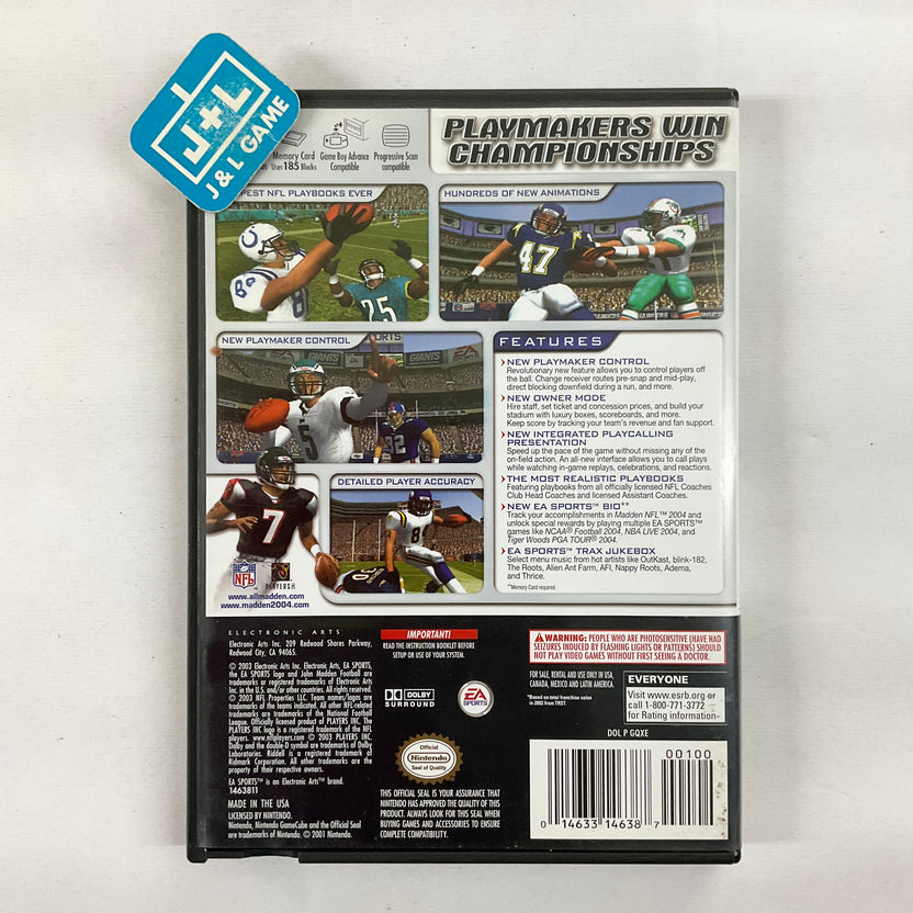 Madden NFL 2004 - (GC) GameCube [Pre-Owned] | J&L Game