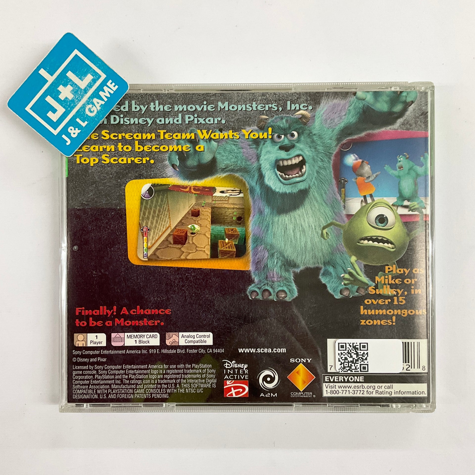 Disney/Pixar's Monsters, Inc. Scream Team (Greatest Hits) - (PS1) Play ...