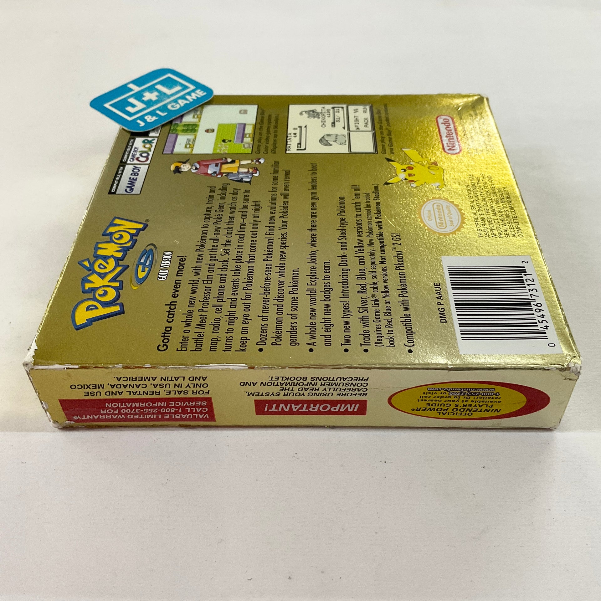 Pokemon Gold Version - (GBC) Game Boy Color [Pre-Owned] | J&L Game