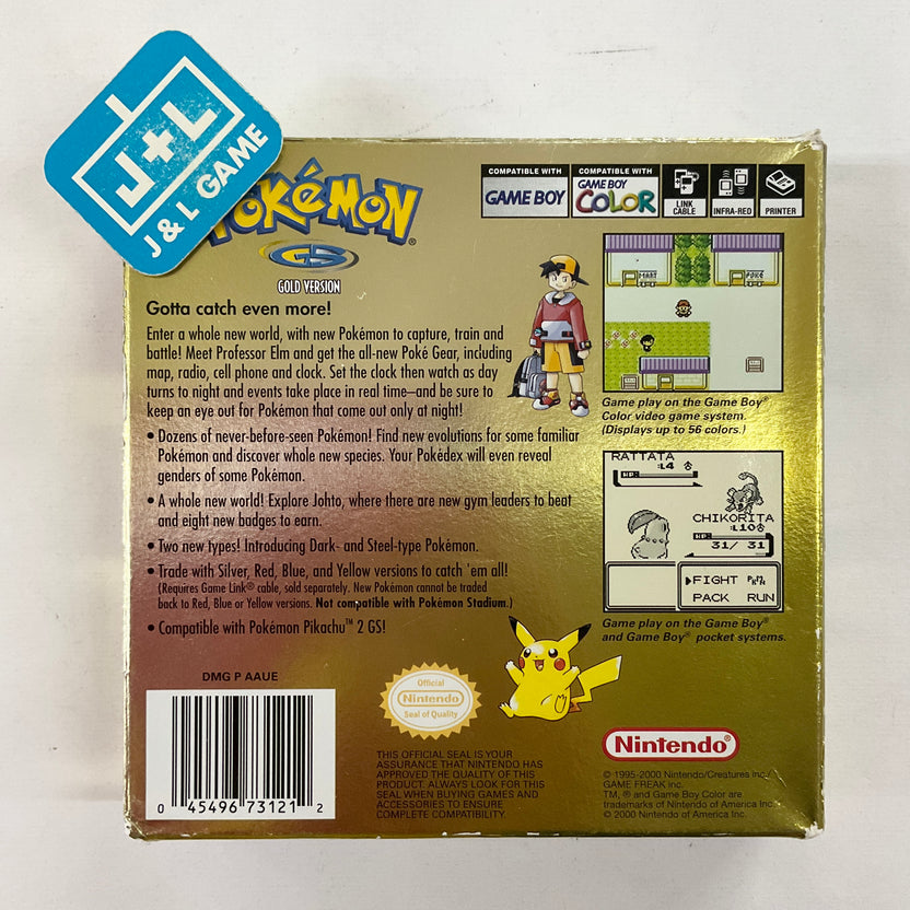 Pokemon Gold Version - (GBC) Game Boy Color [Pre-Owned] | J&L Game