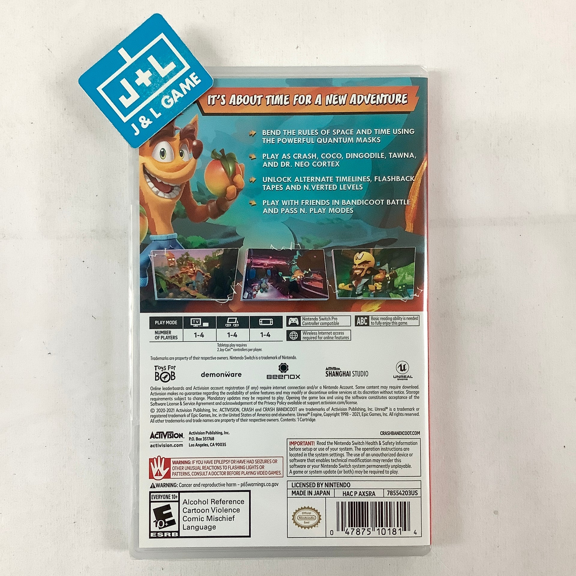 Crash Bandicoot 4: It's About Time - (NSW) Nintendo Switch | J&L Game