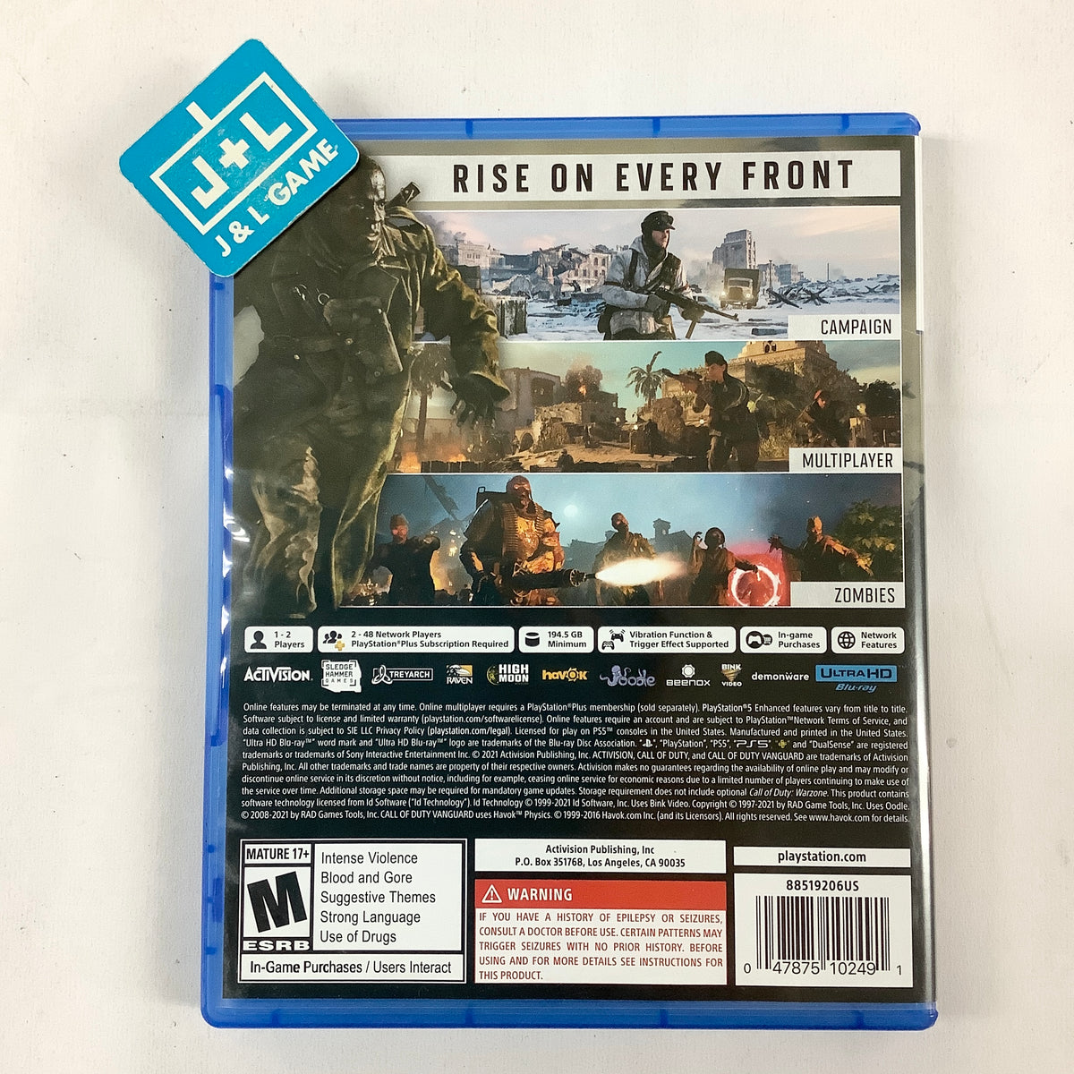 Call of Duty: Vanguard - (PS5) PlayStation 5 [Pre-Owned] | J&L Game