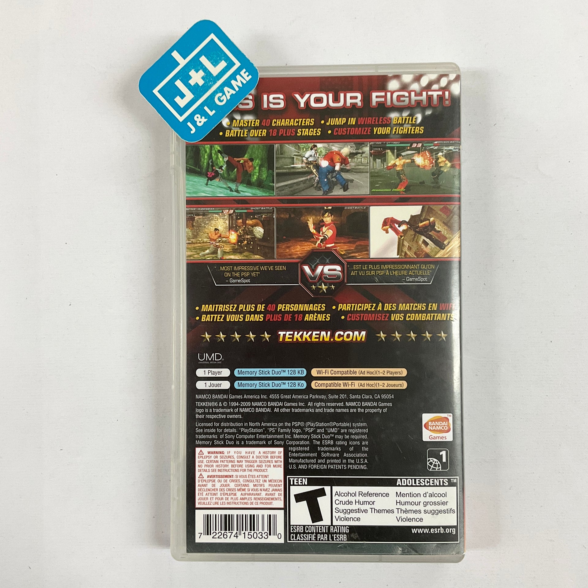 Tekken 6 - Sony PSP [Pre-Owned] | J&L Game