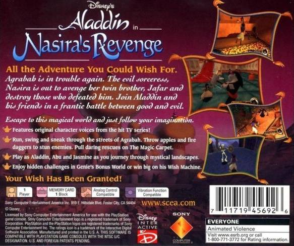 Disney s Aladdin in Nasira s Revenge PS1 PlayStation 1 Pre Owned J L Game