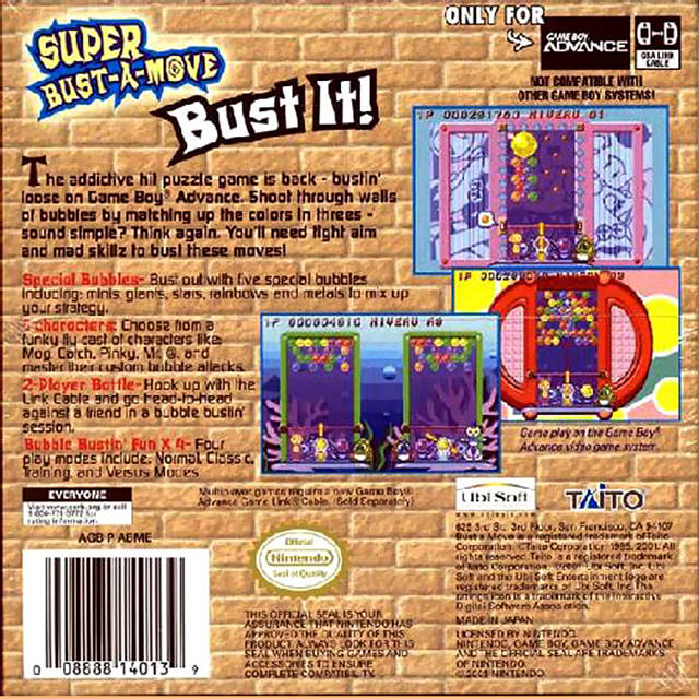 Super Bust-A-Move - (GBA) Game Boy Advance | J&L Game