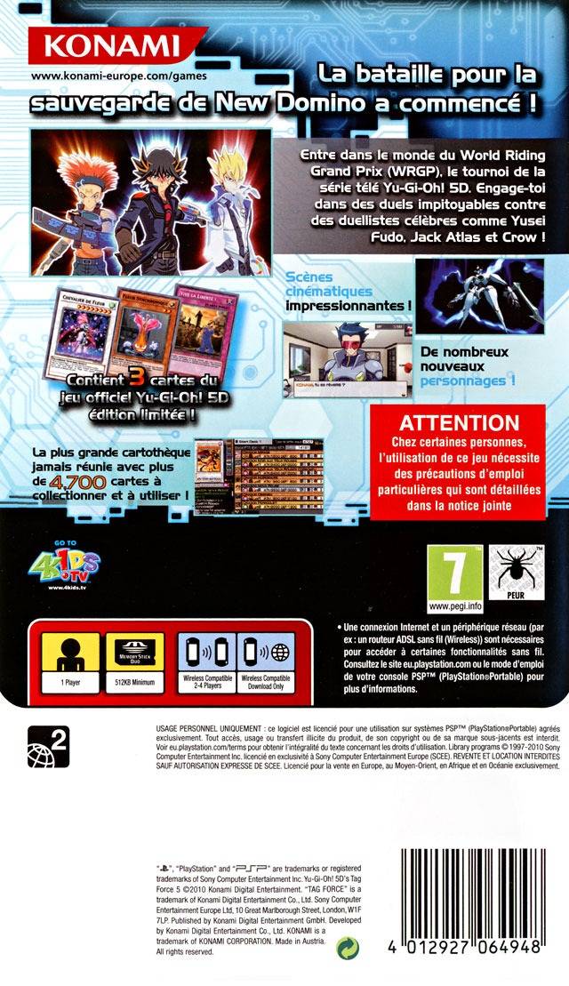 Yu-Gi-Oh! 5D's Tag Force 5 - Sony PSP (European Import) | J&L Game