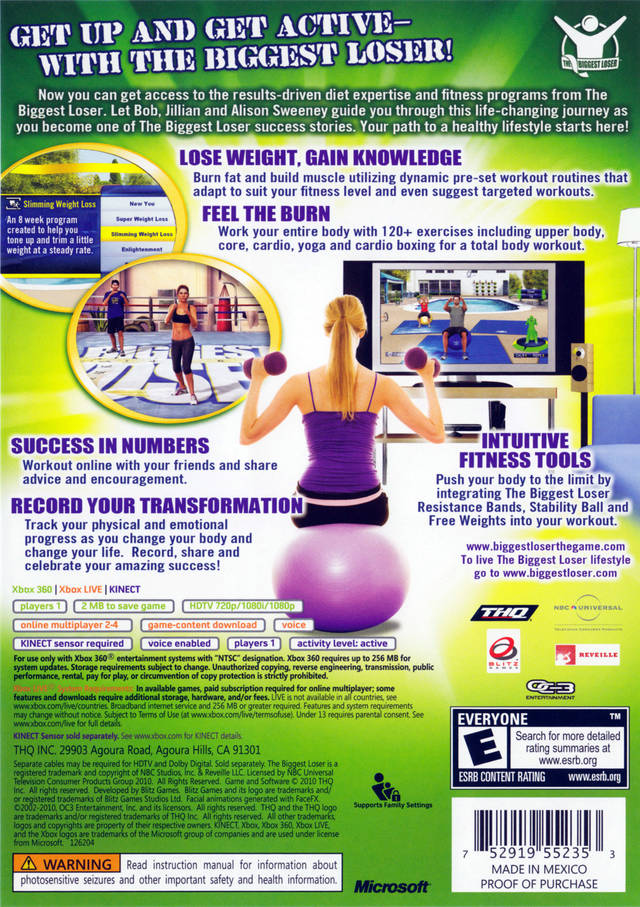 The Biggest Loser: Ultimate Workout (Kinect Required) - Xbox 360 | J&L Game