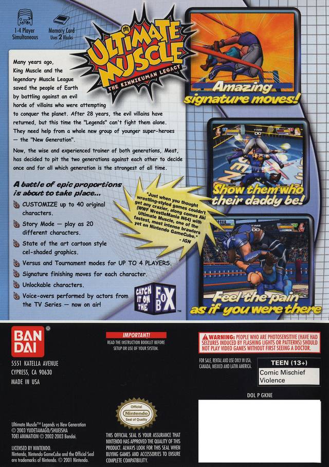 Ultimate Muscle: Legends vs New Generation - (GC) GameCube [Pre-Owned] – J&L Video Games New ...