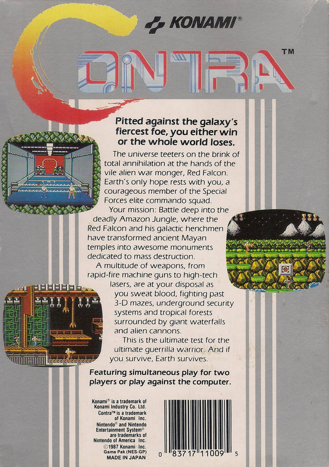 Contra - (NES) Nintendo Entertainment System [Pre-Owned] | J&L Game