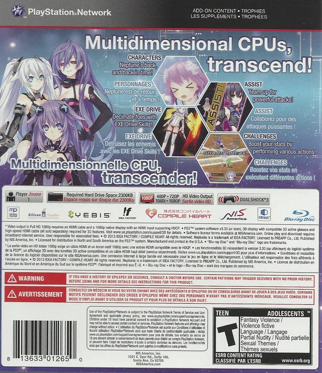 Hyperdimension Neptunia Victory - (PS3) PlayStation 3 | J&L Game
