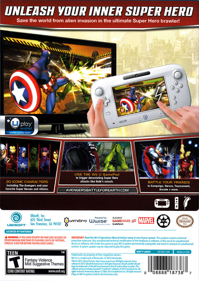 Marvel Avengers: Battle for Earth - Nintendo Wii U – J&L Video Games ...