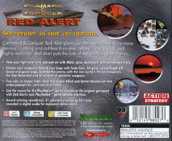 Command & Conquer: Red Alert - (PS1) PlayStation 1 [Pre-Owned] | J&L Game