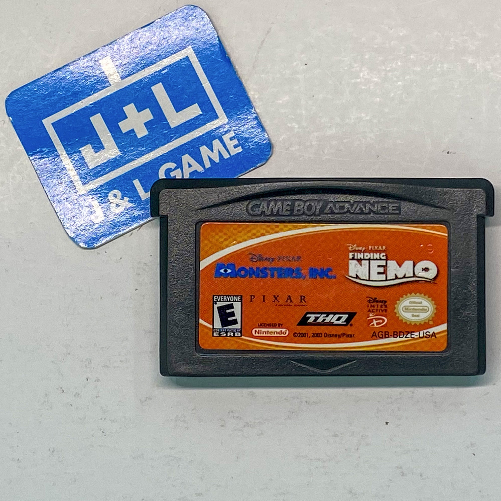 2 Games In 1 Double Pack: Finding Nemo / Monsters, Inc. - (GBA) Game B ...